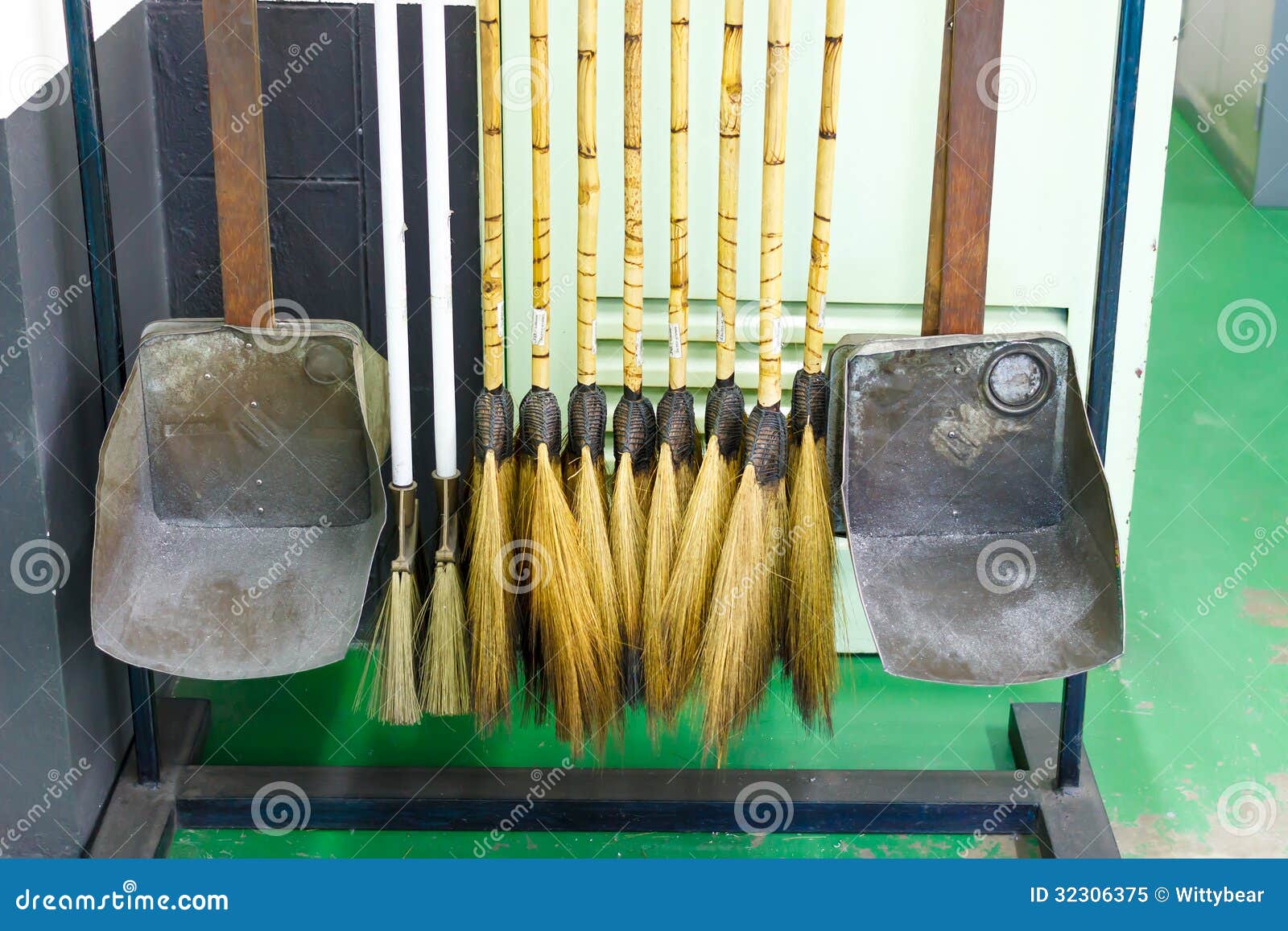 Broom on the factory stock image. Image of texture, vertical - 32306375