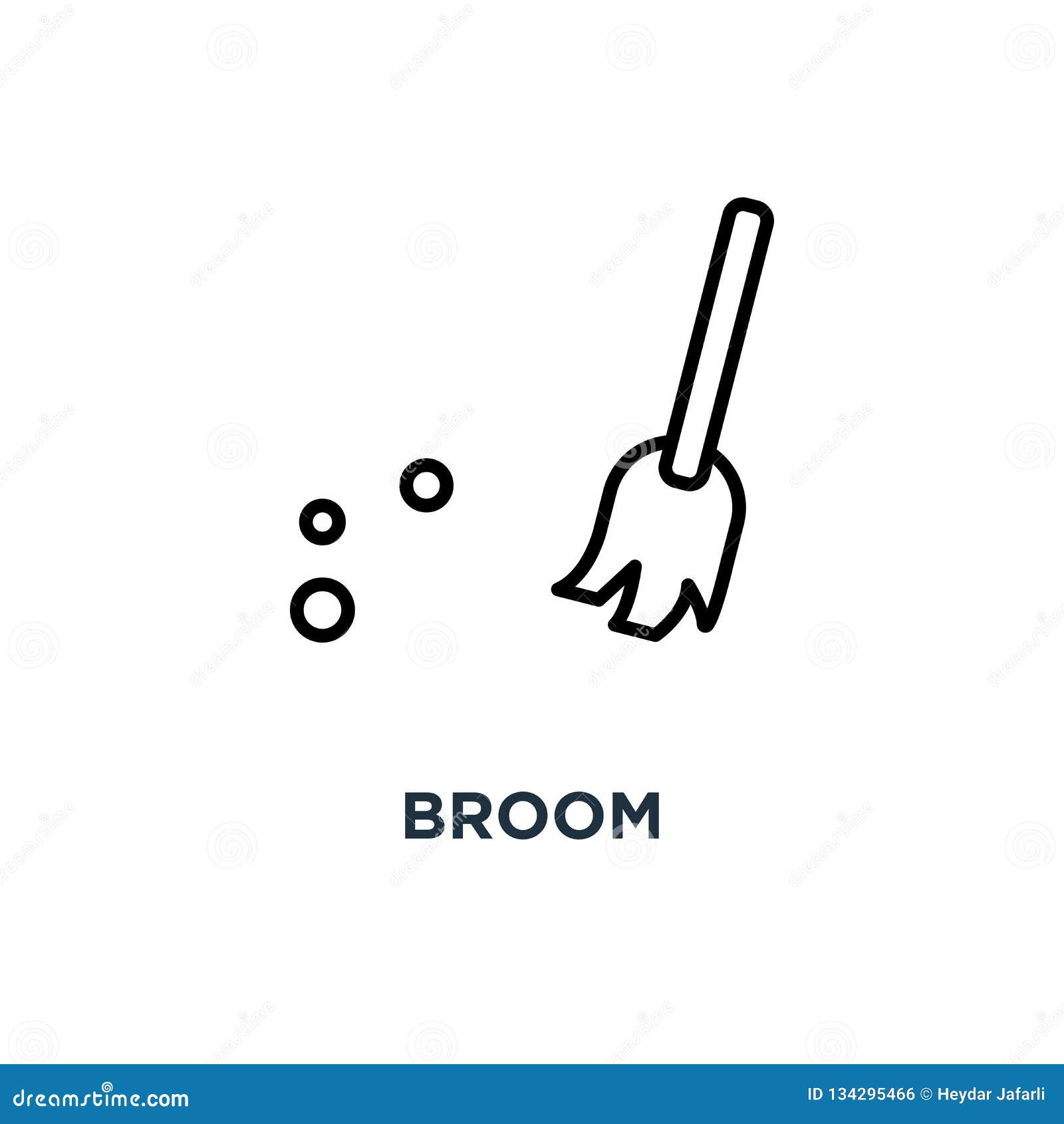 Broom Icon. Linear Simple Element Illustration Stock Vector ...