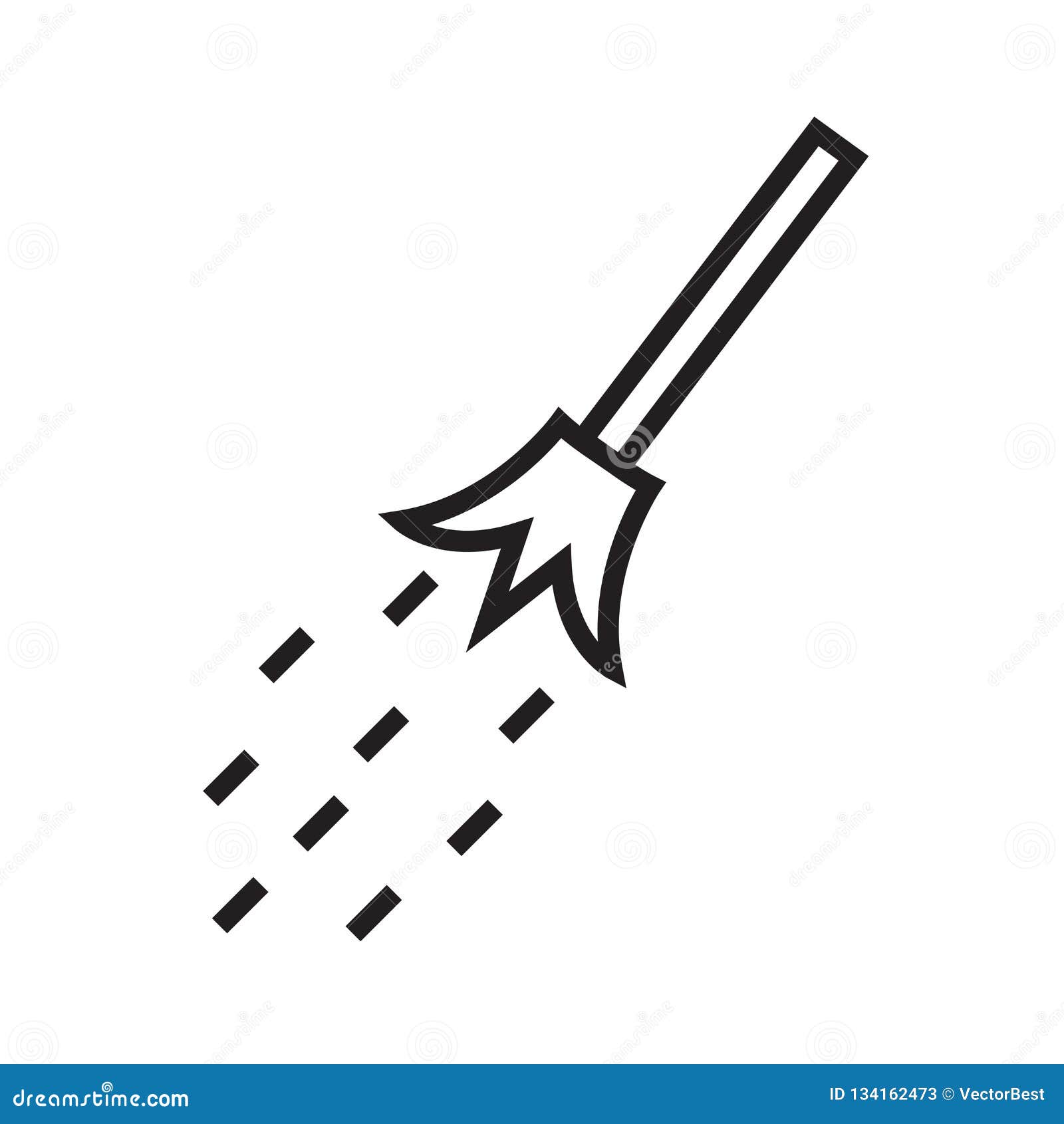 Broom Icon Vector Sign and Symbol Isolated on White Background Stock ...