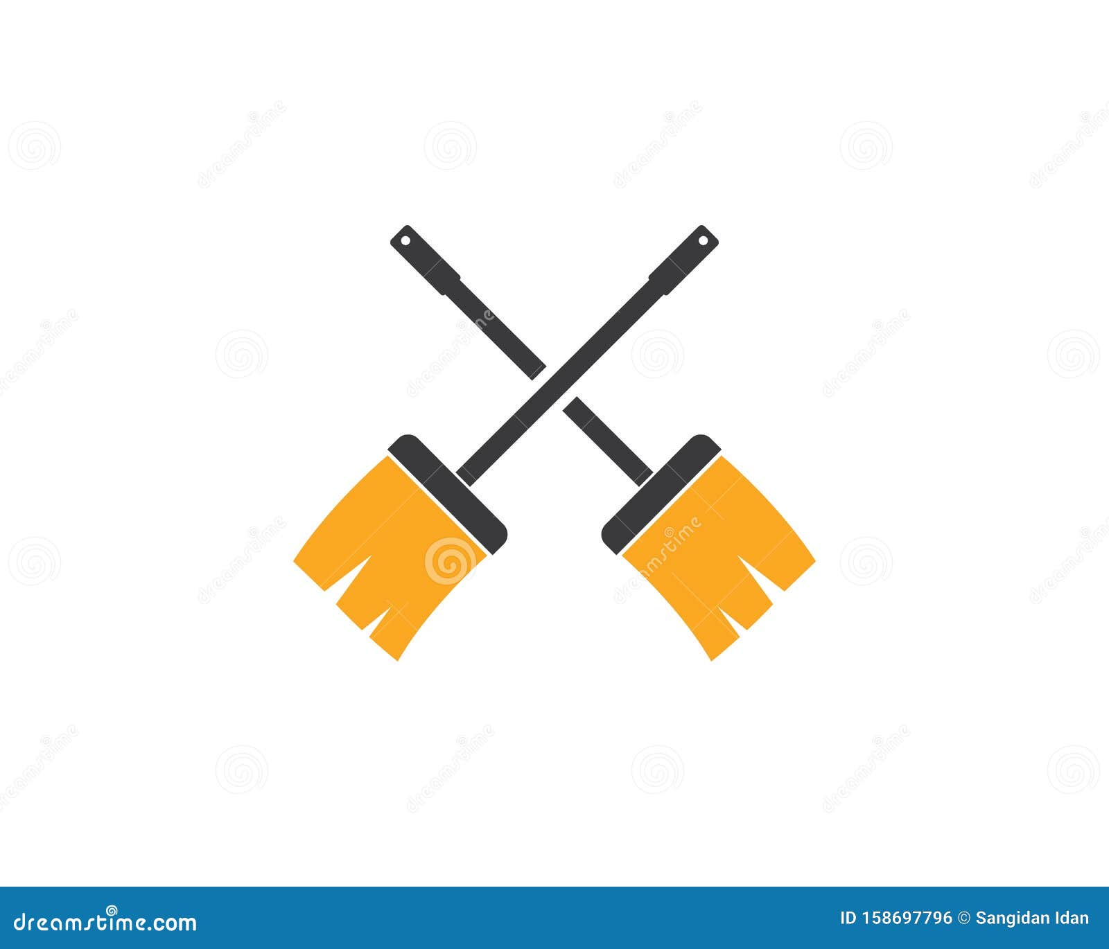 Broom Illustration Vector Template Stock Vector - Illustration of ...