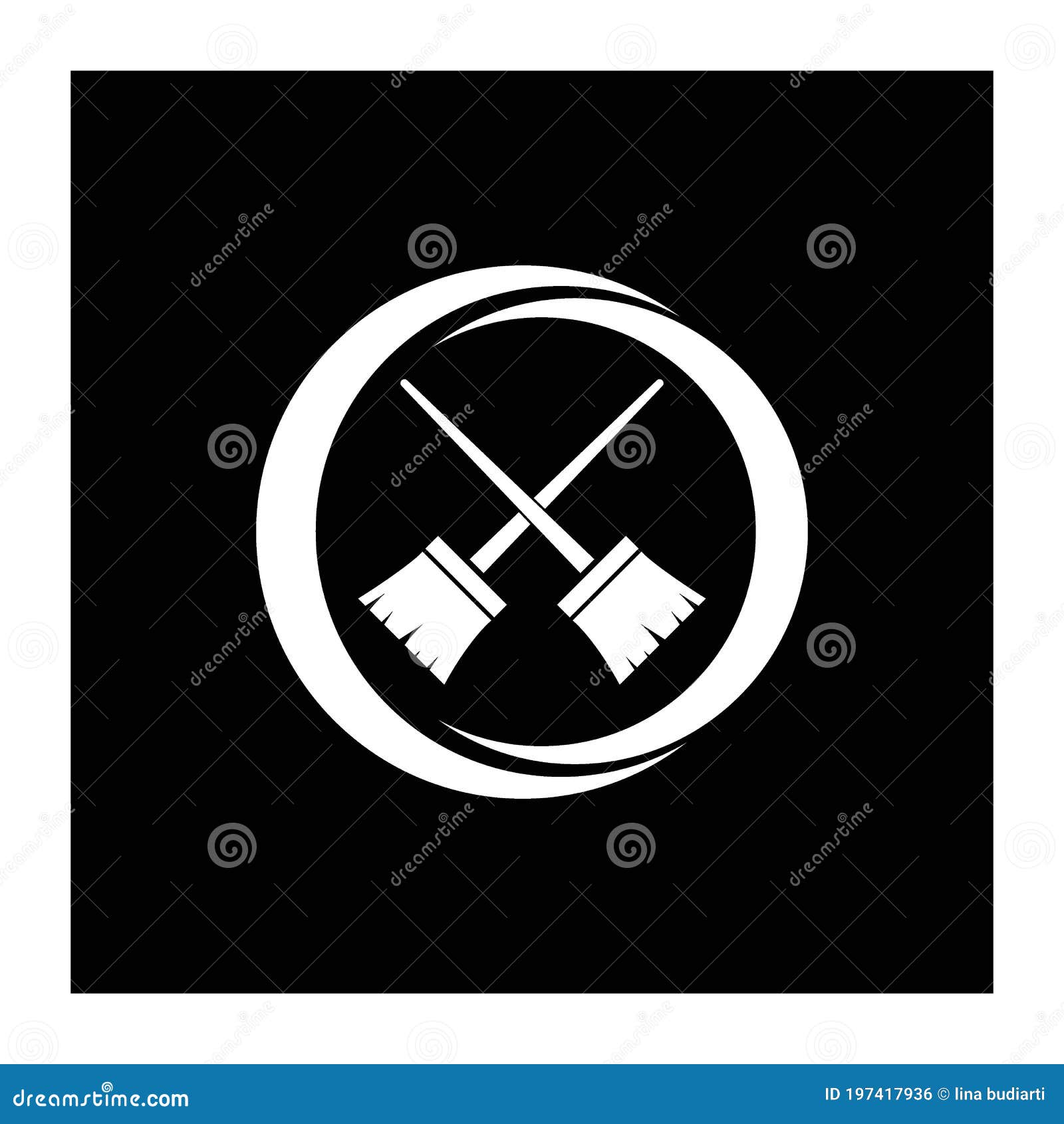 Broom logo stock vector. Illustration of clean, tidy - 197417936