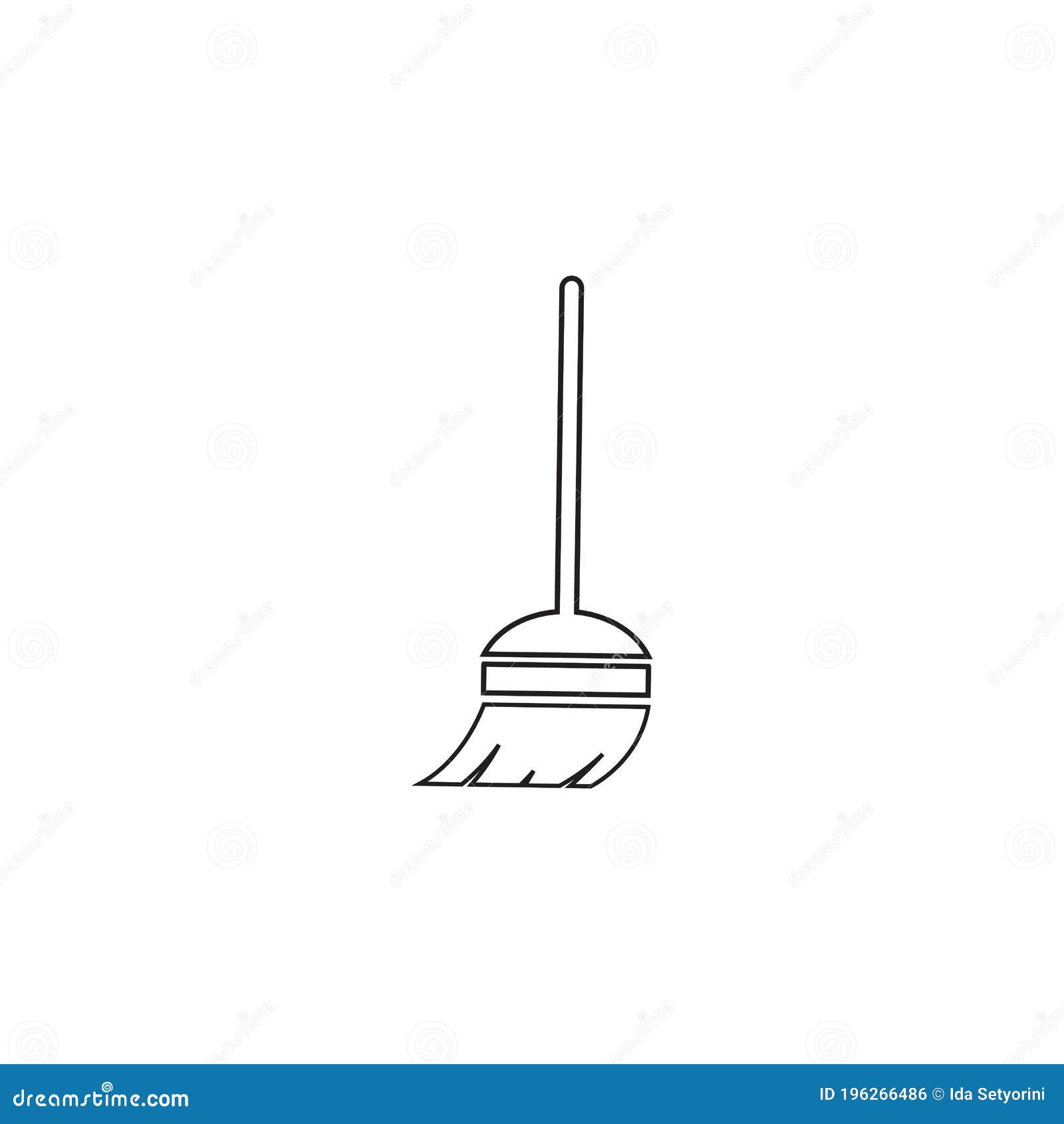 Broom logo stock vector. Illustration of sanitary, pictogram - 196266486