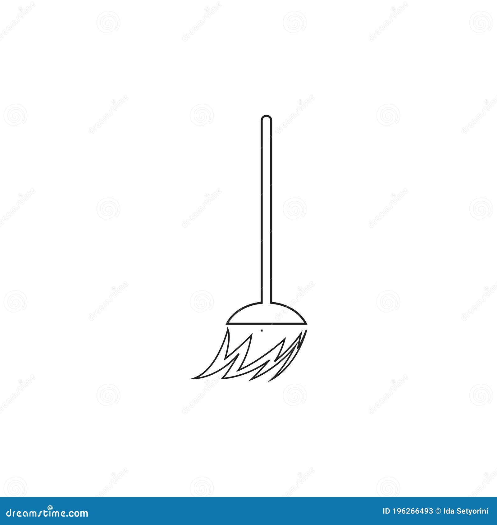 Broom logo stock vector. Illustration of graphics, brush - 196266493