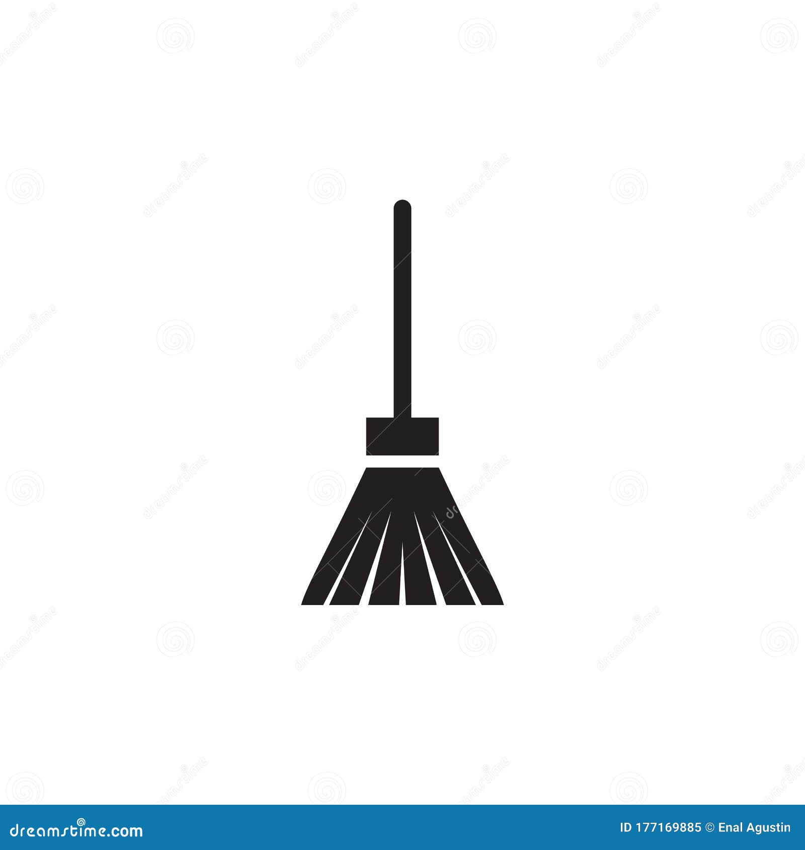 Broom Logo Design Icon Vector Template Stock Vector - Illustration of ...