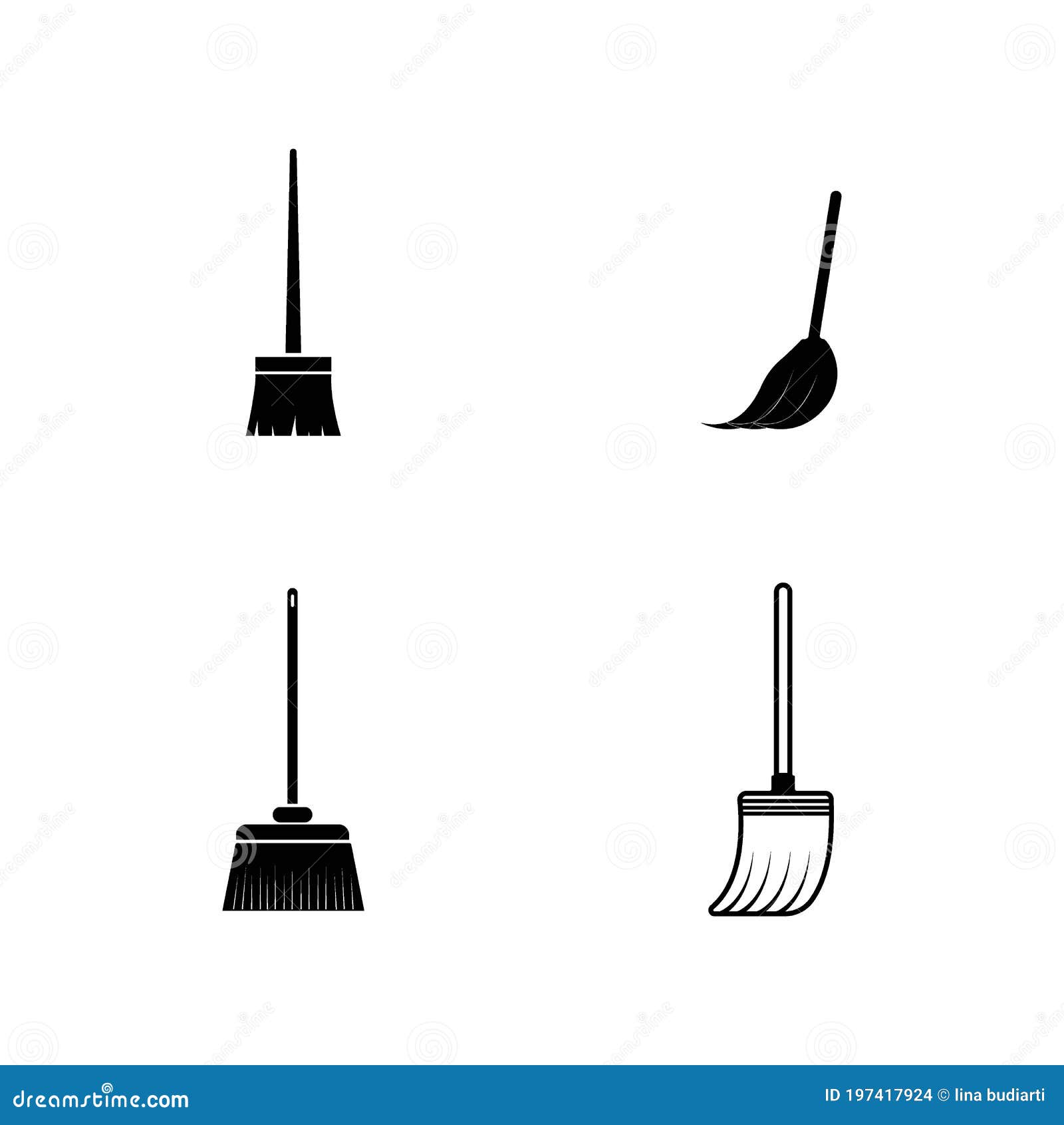 Broom logo stock vector. Illustration of neat, design - 197417924
