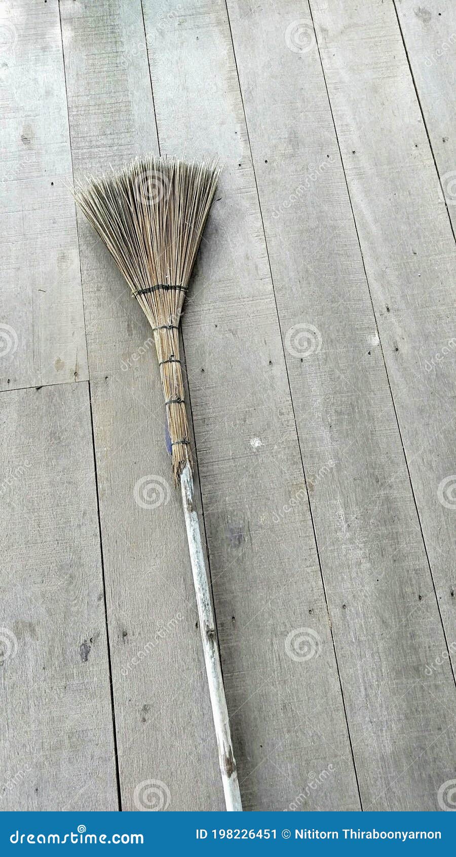 Broom is Made of a Rod of Coconut Leaves. Stock Image - Image of leaves ...