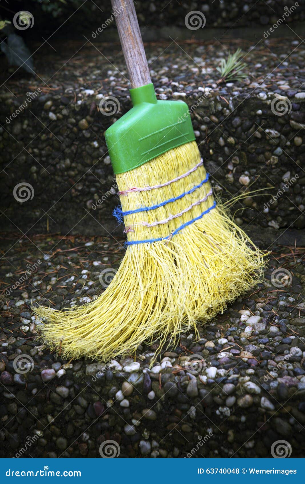 Broom outside on stairs stock photo. Image of dirt, stairs - 63740048