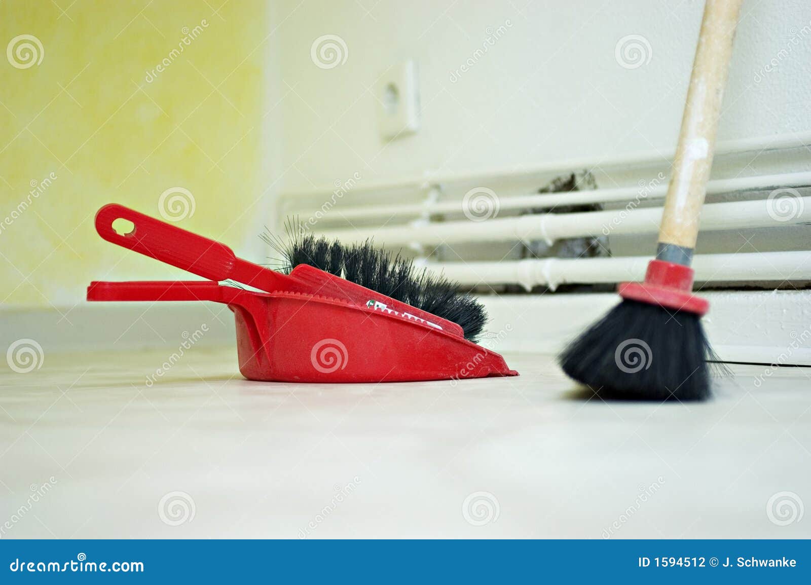 Broom and shovel stock photo. Image of floor, interior - 1594512