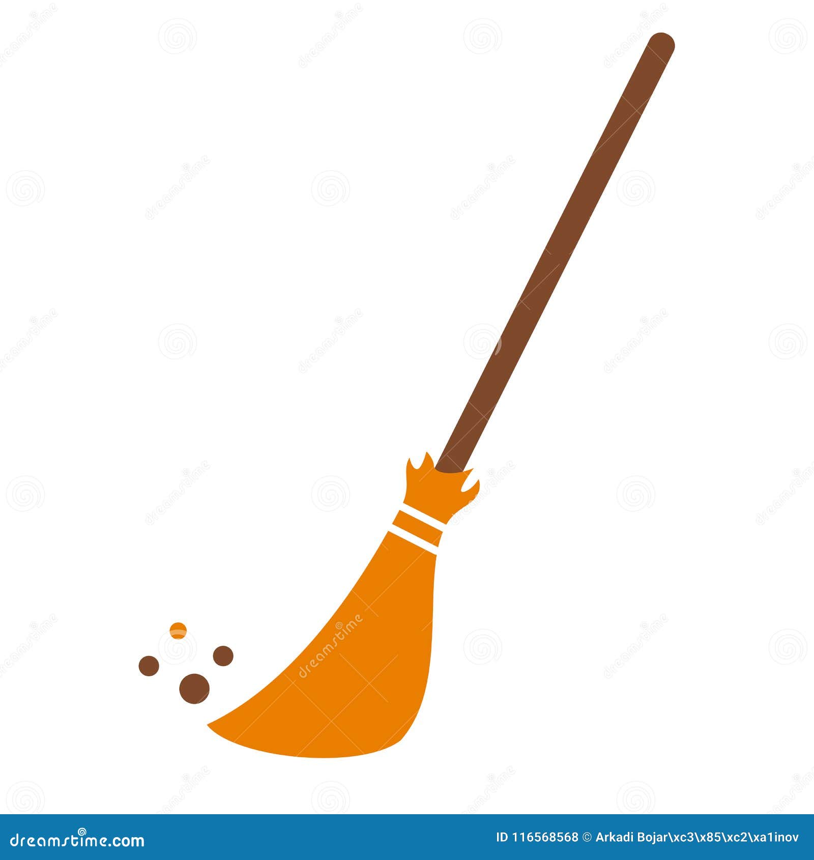 Broom vector icon stock vector. Illustration of brush - 116568568