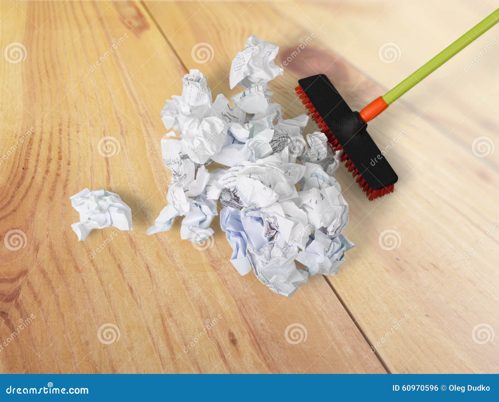 Broom stock photo. Image of sweeping, cleaning, paper - 60970596