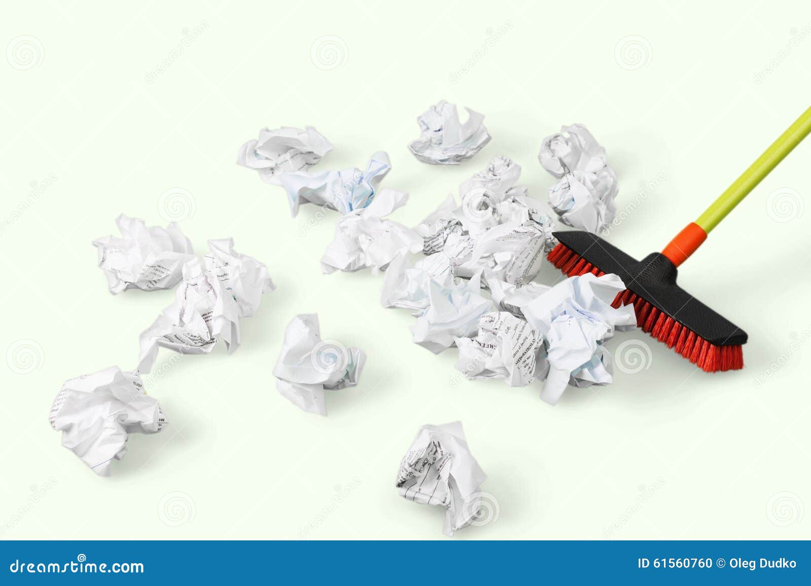 Broom stock photo. Image of cleanup, paper, clean, broom - 61560760