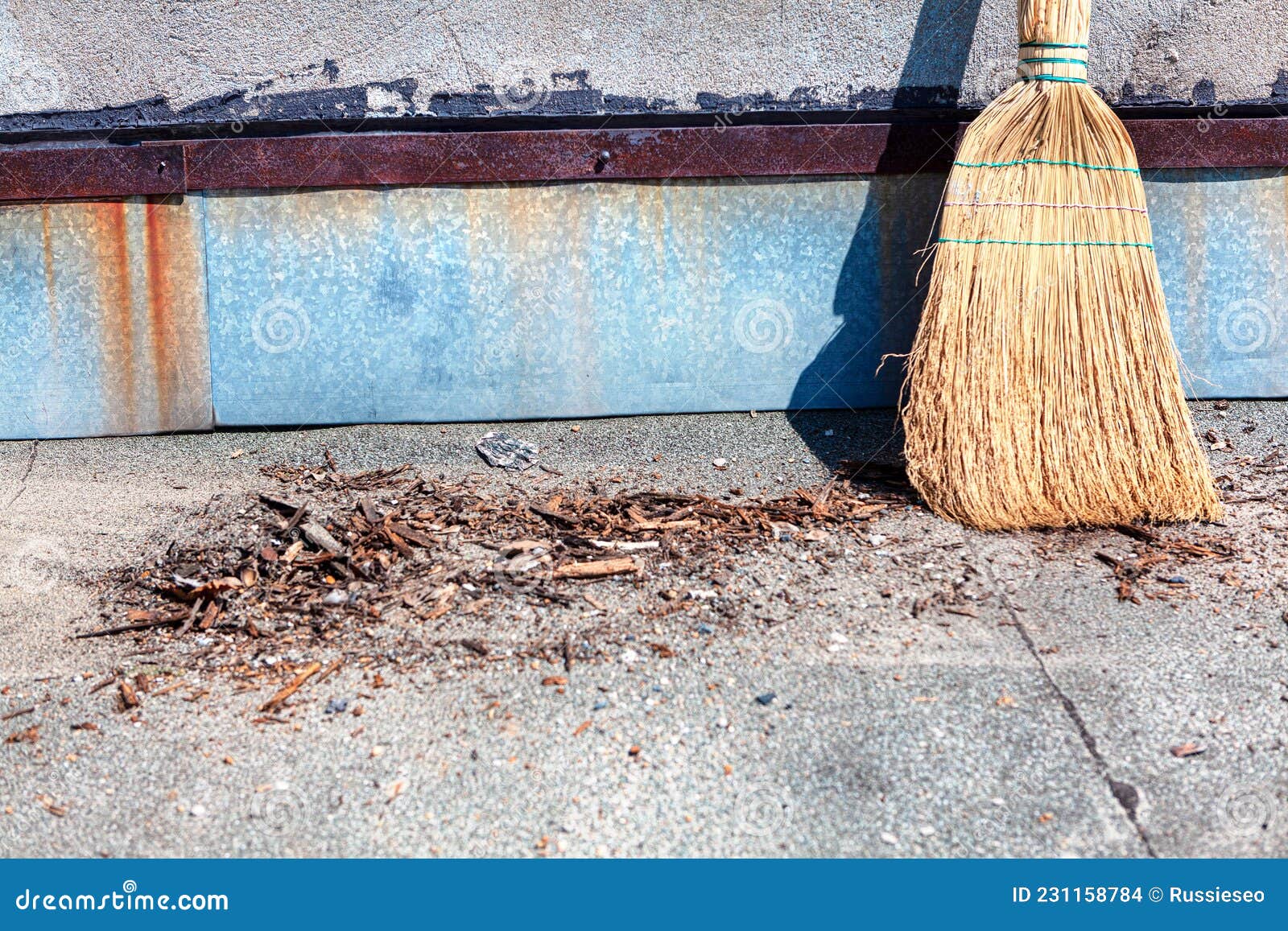 Broom and trash stock photo. Image of environmental - 231158784
