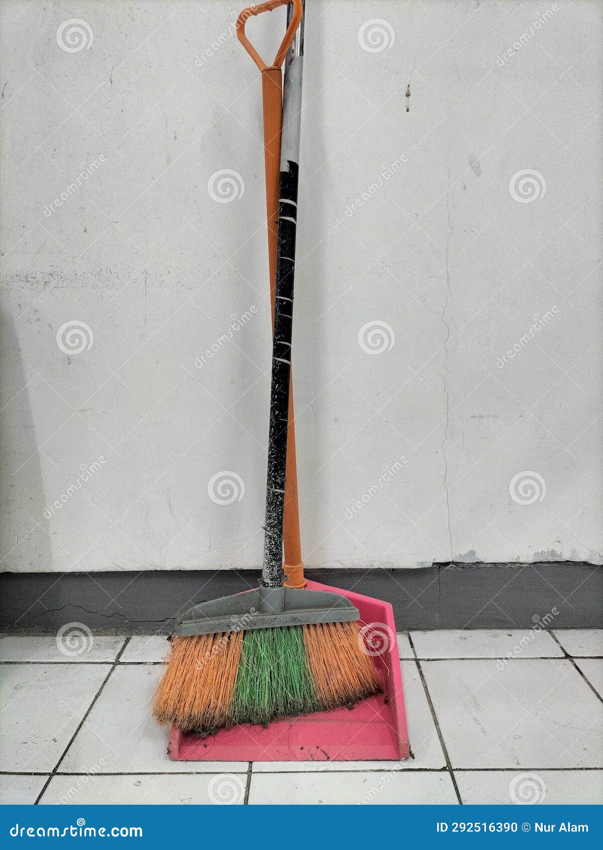 Broom and Trash Scoop Cleaning Tools Stock Photo - Image of vehicle ...