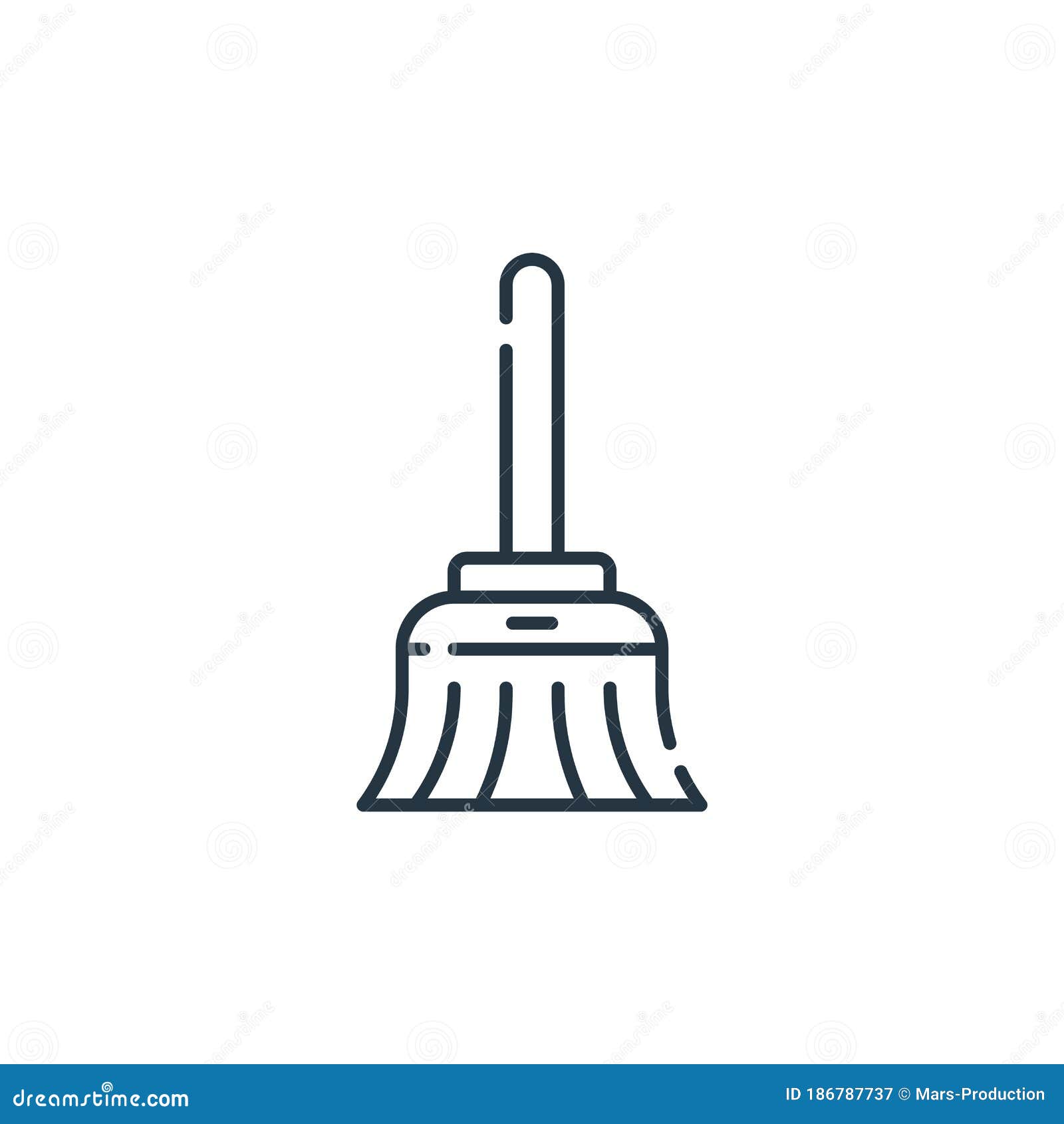 Broom Vector Icon. Broom Editable Stroke. Broom Linear Symbol for Use ...