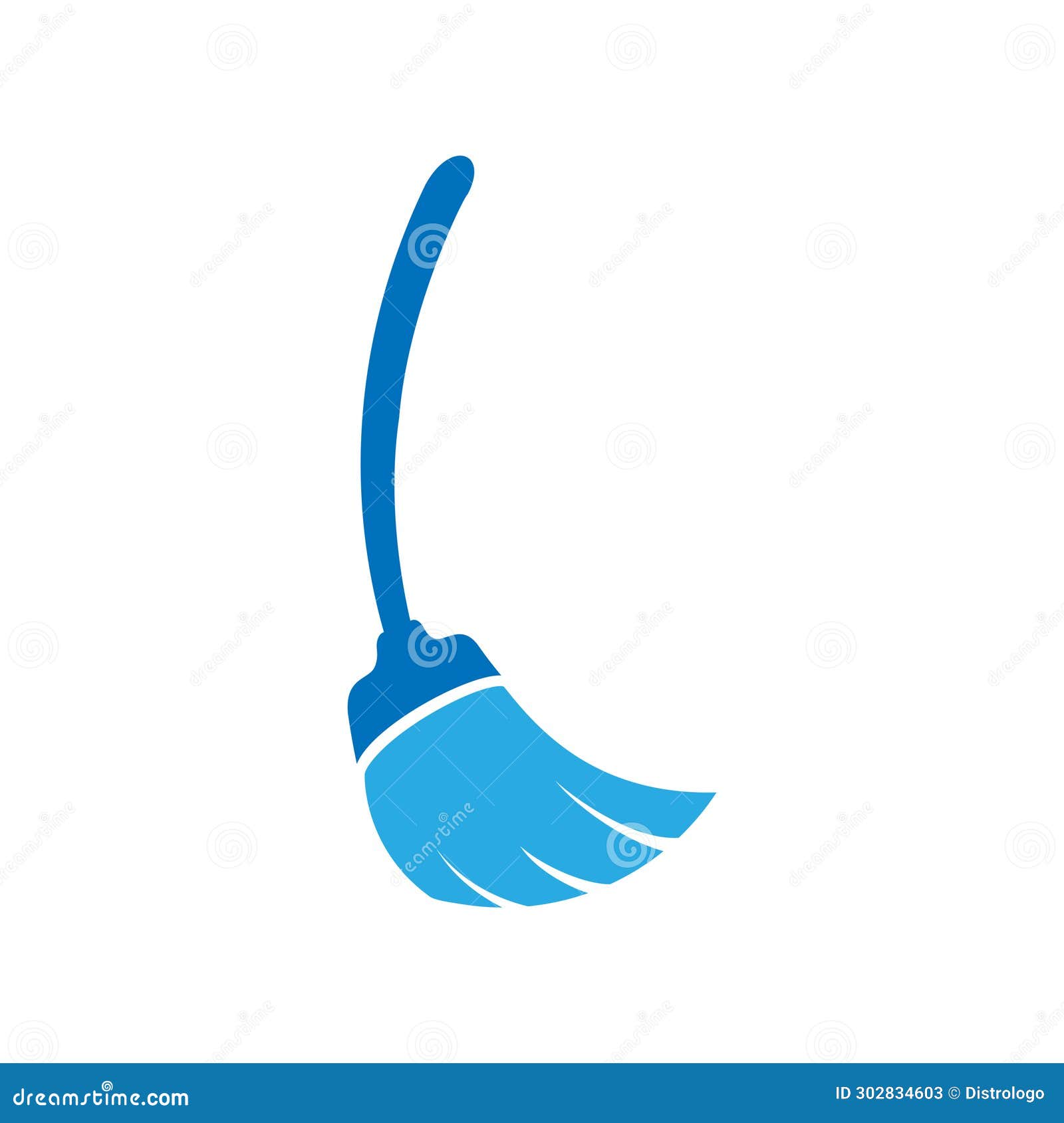 Broom Vector Icon Illustration. Broom Cleaning Logo Stock Vector ...