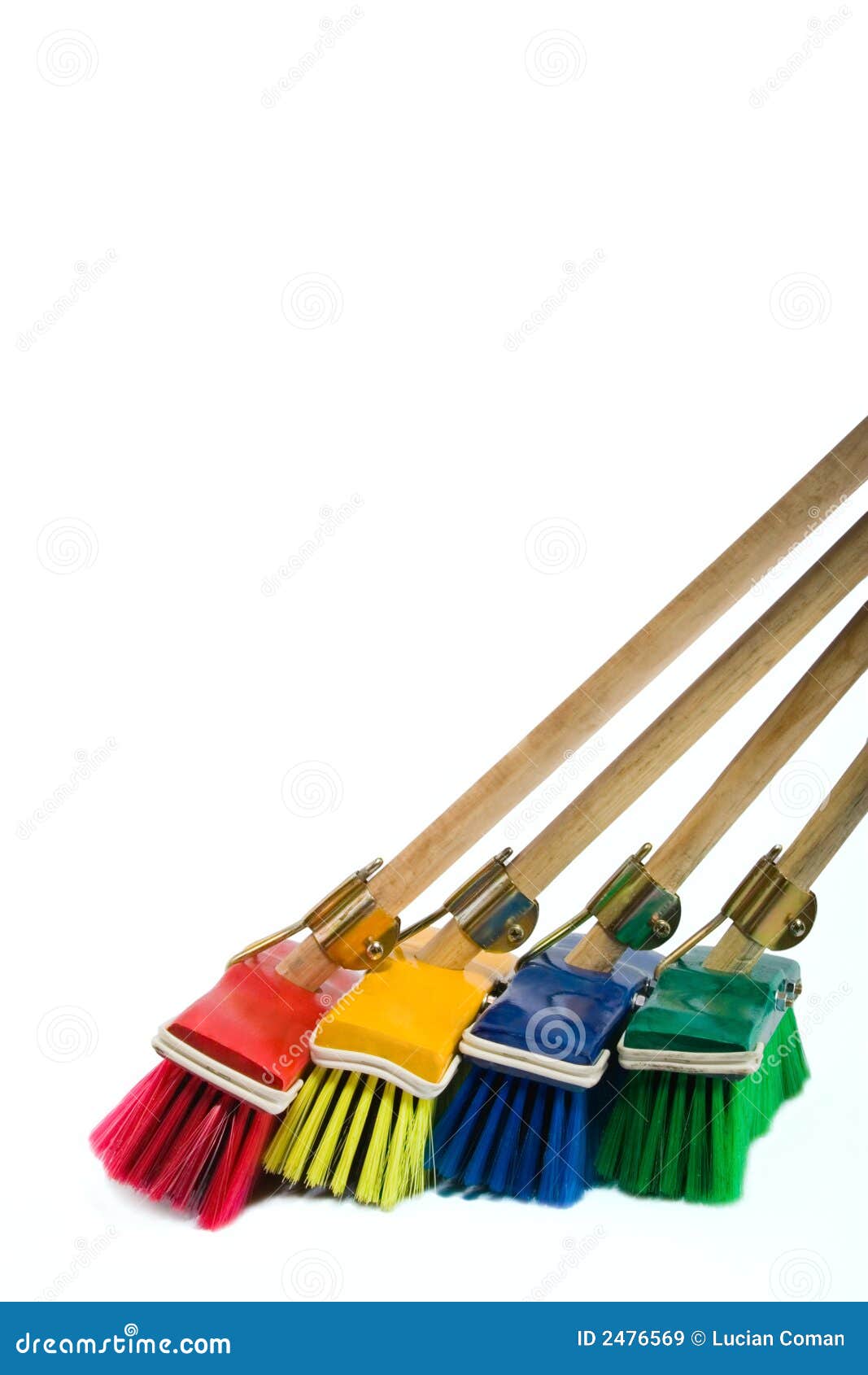Brooms stock image. Image of items, sweep, white, manual - 2476569