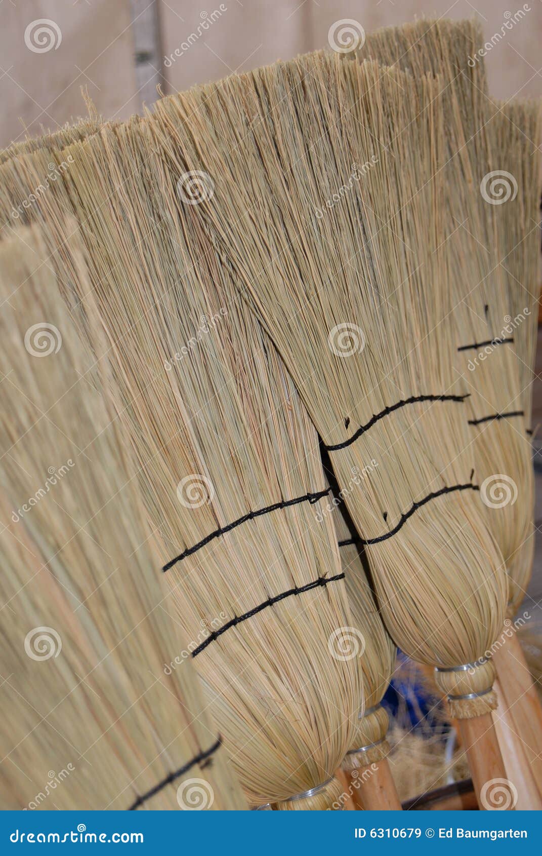 Brooms in a row stock image. Image of housework, group - 6310679