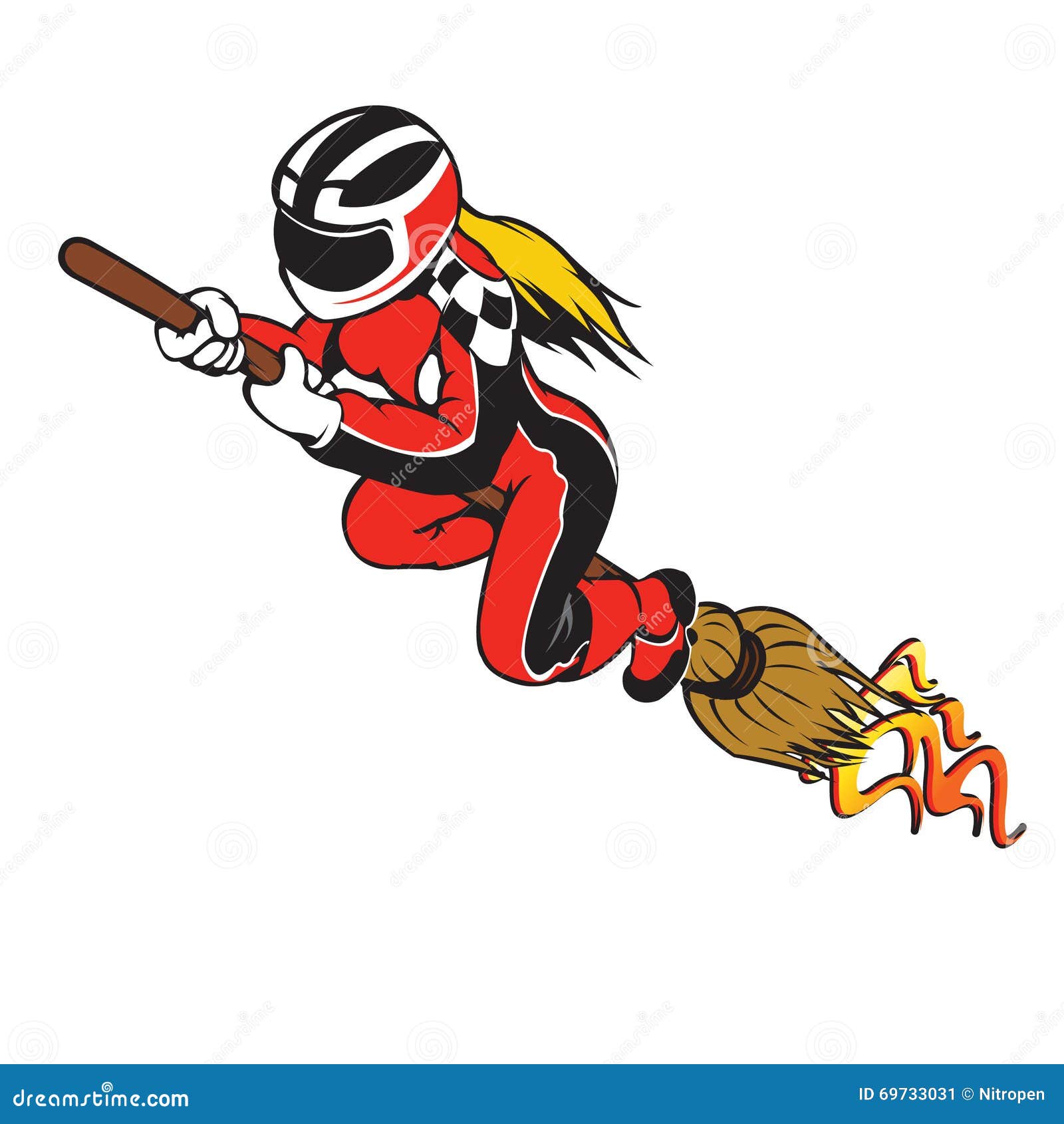 Broomstick Speeding Racing stock vector. Illustration of championship ...