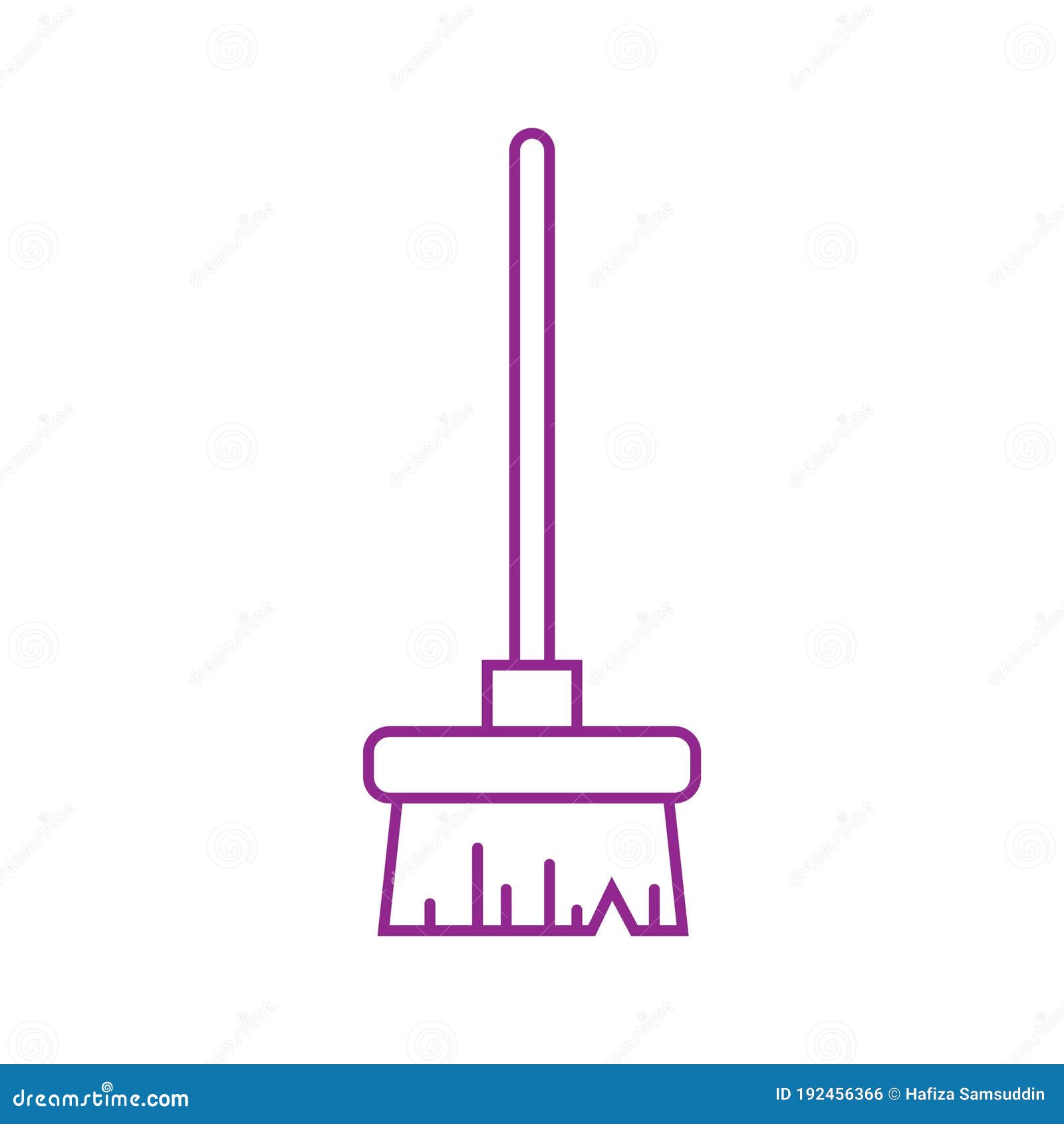 Broomstick. Vector Illustration Decorative Design Stock Vector ...