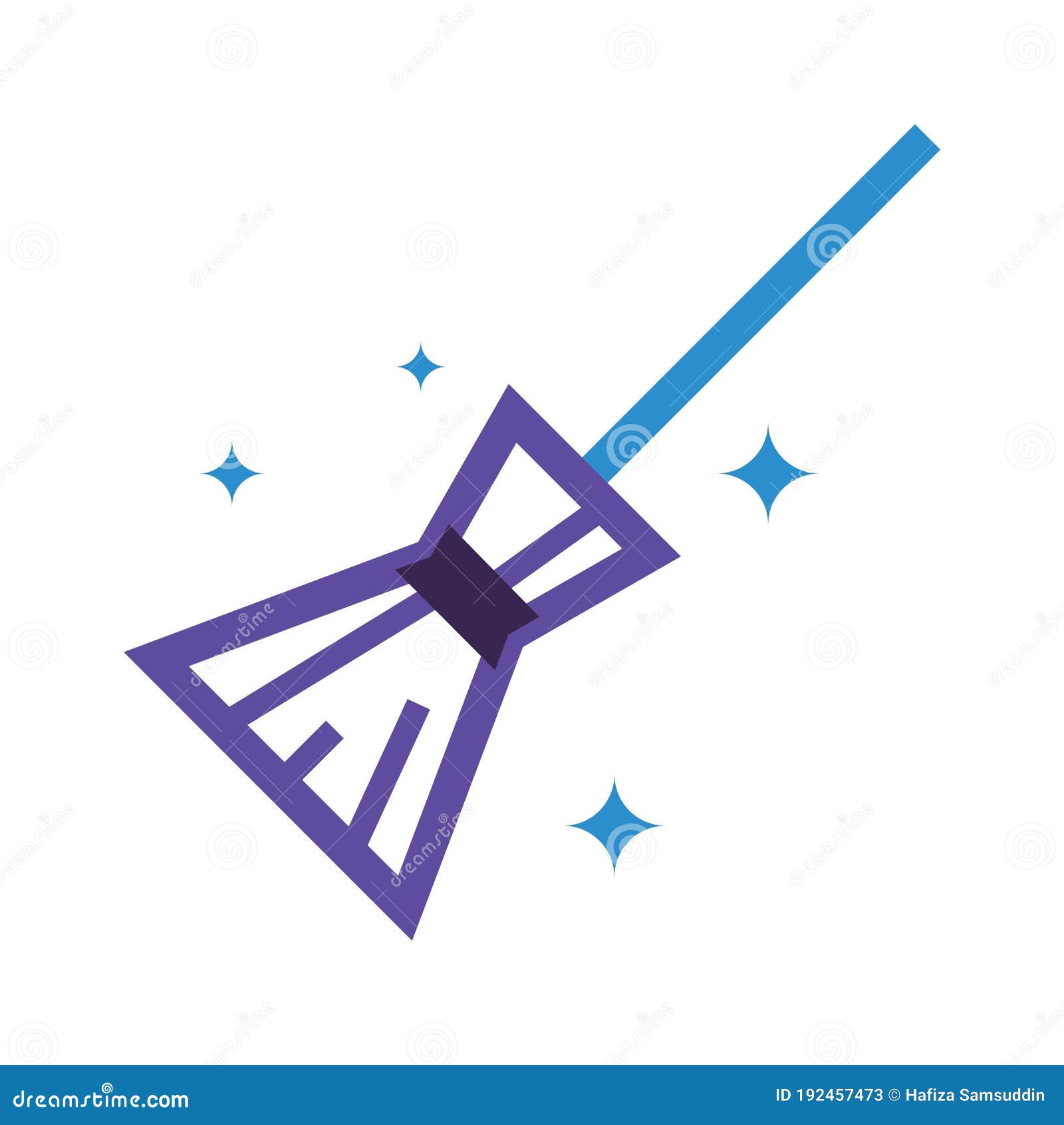 Broomstick. Vector Illustration Decorative Design Stock Vector ...