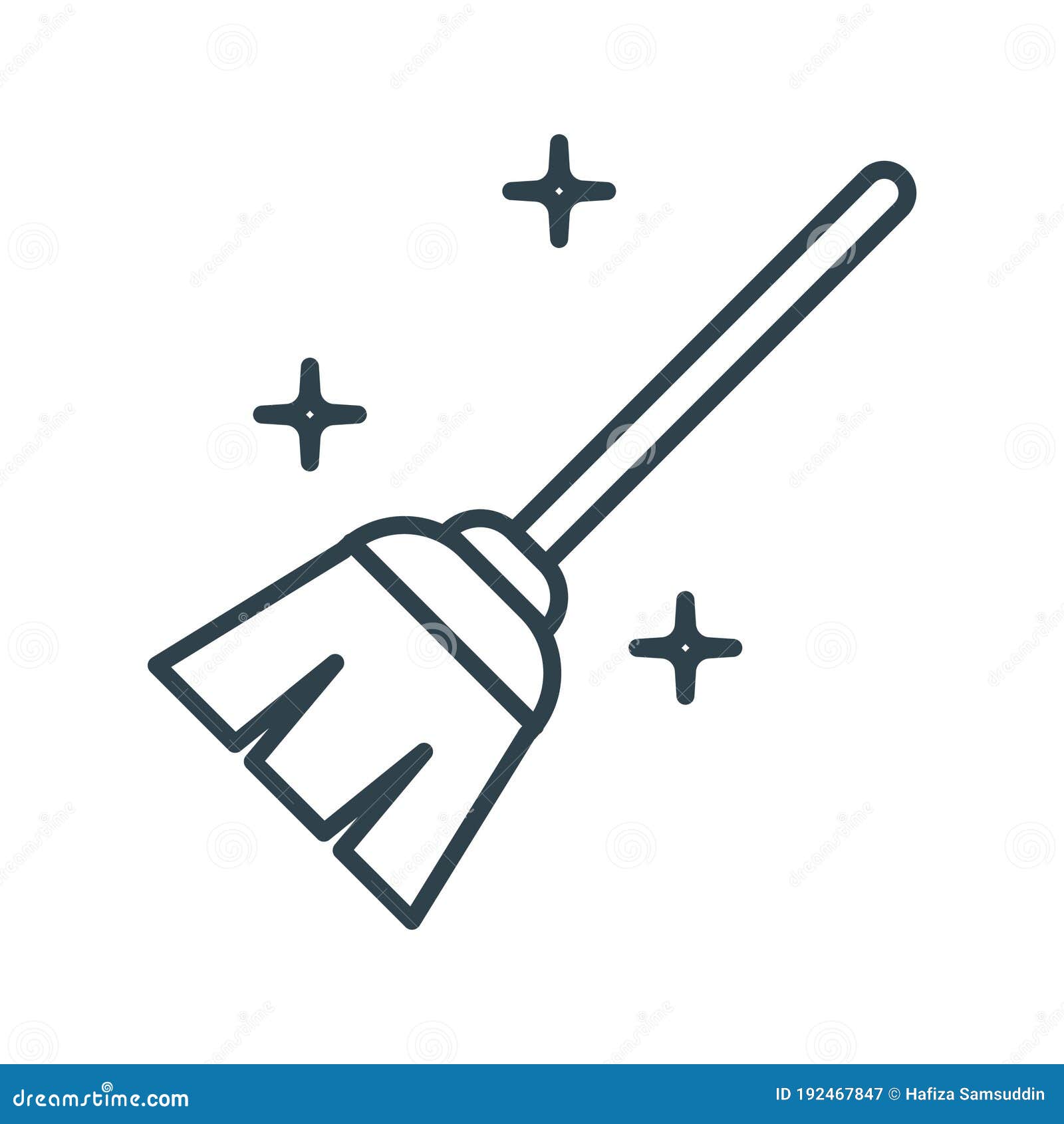 Broomstick. Vector Illustration Decorative Design Stock Vector ...