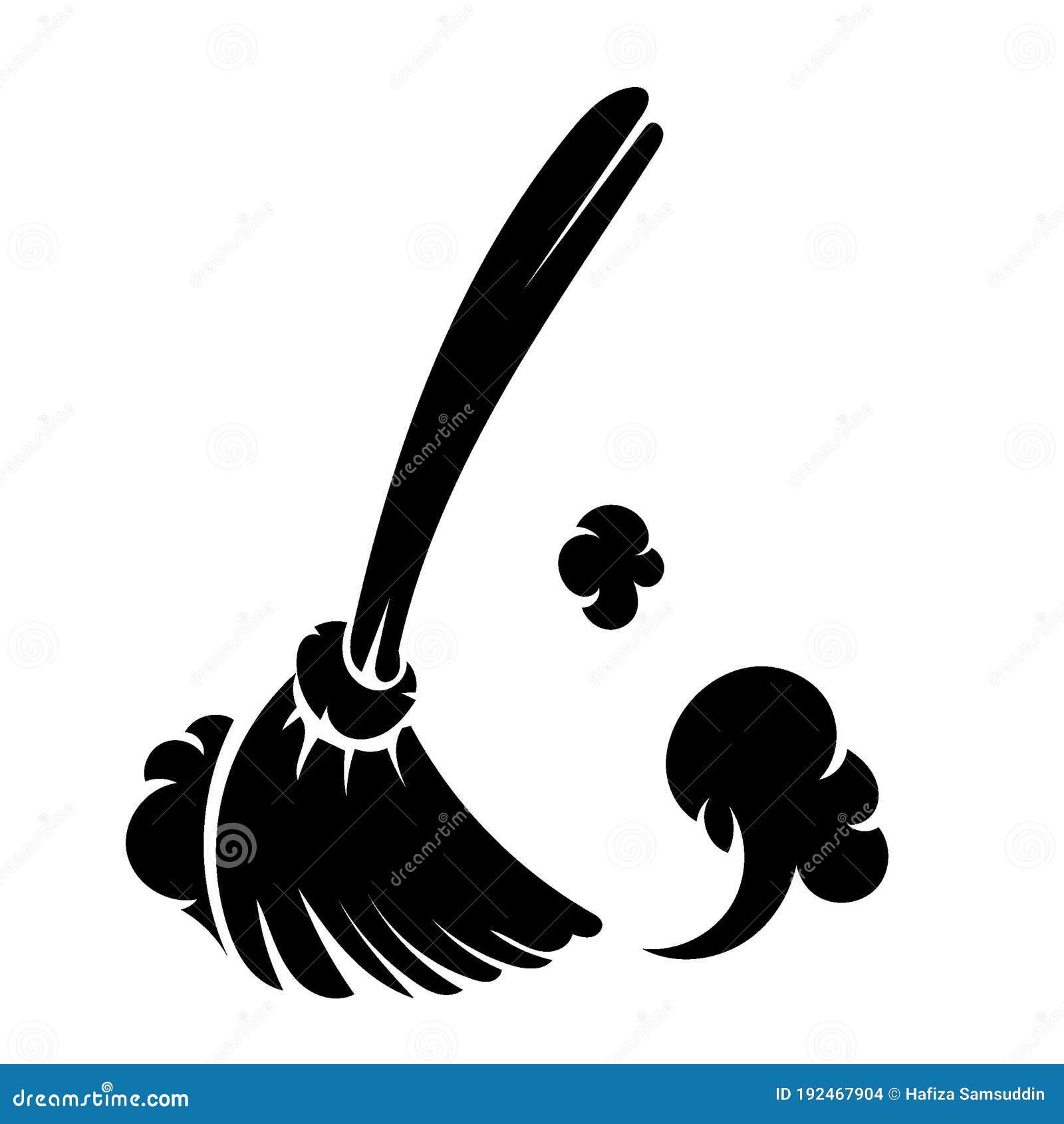 Broomstick. Vector Illustration Decorative Design Stock Vector ...