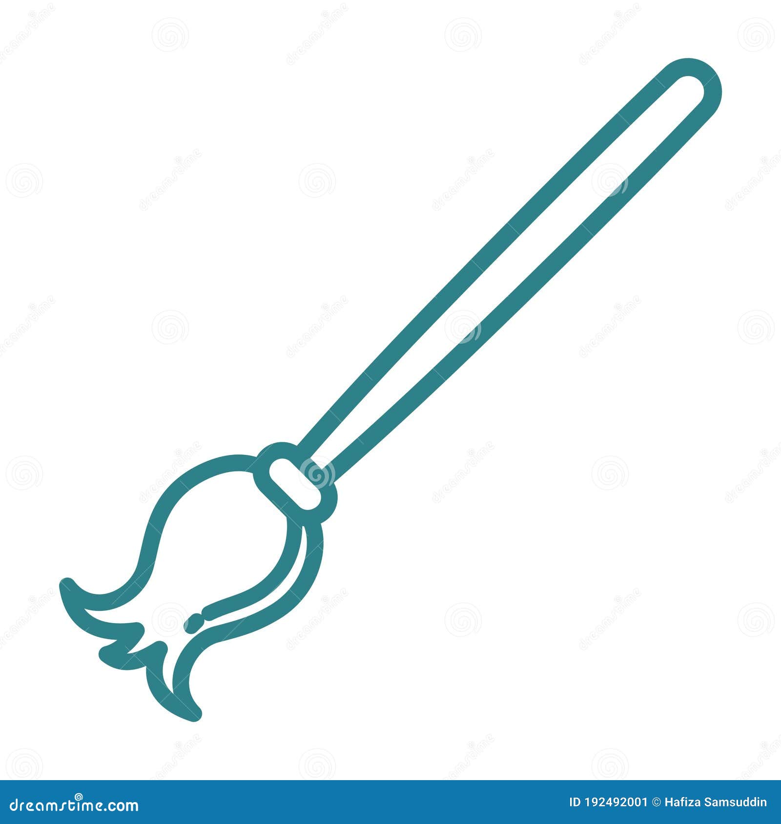 Broomstick. Vector Illustration Decorative Design Stock Vector ...