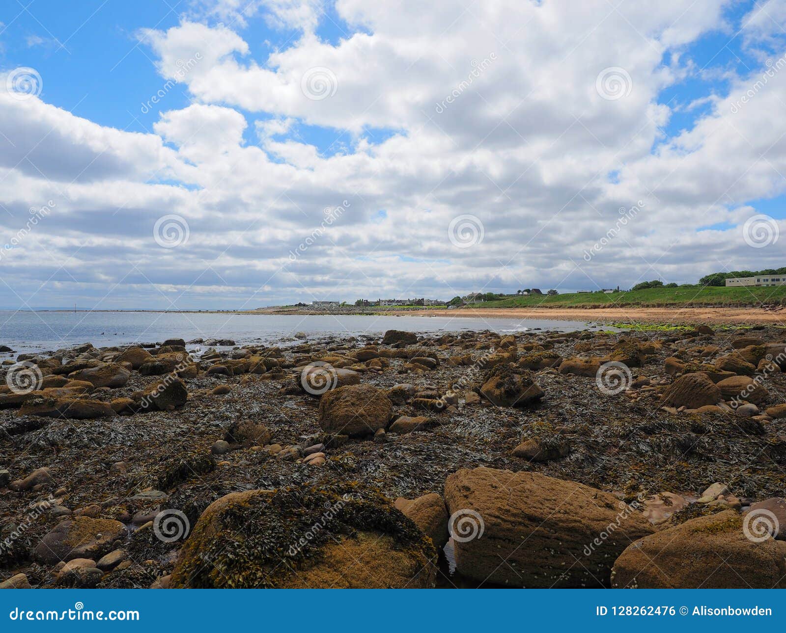 Brora Beach Sutherland Scotland Stock Photo - Image of tourist, village ...