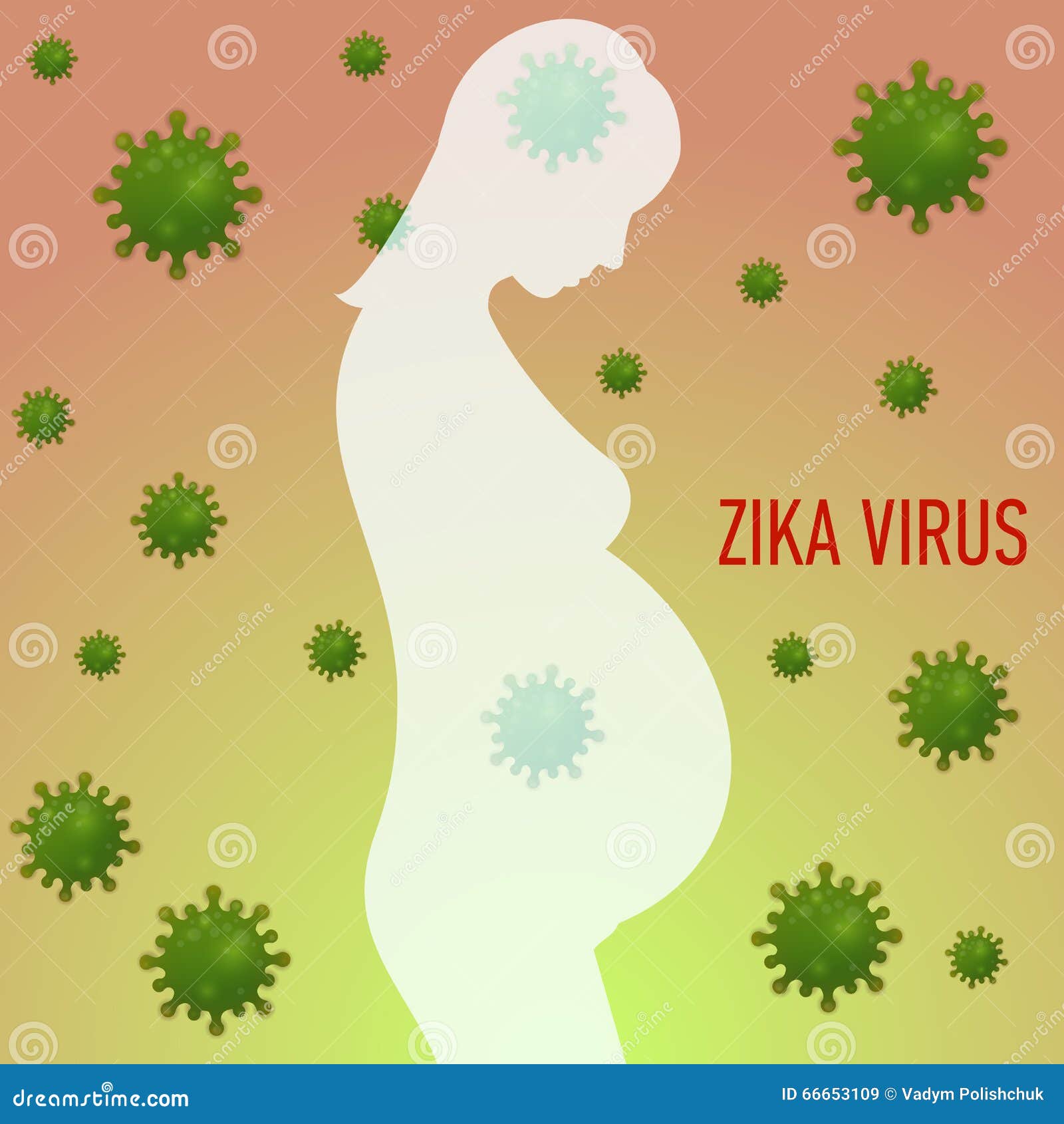 Brote Gráfico Del Concepto De Nuevo Virus Zika Ilustración del Vector ...