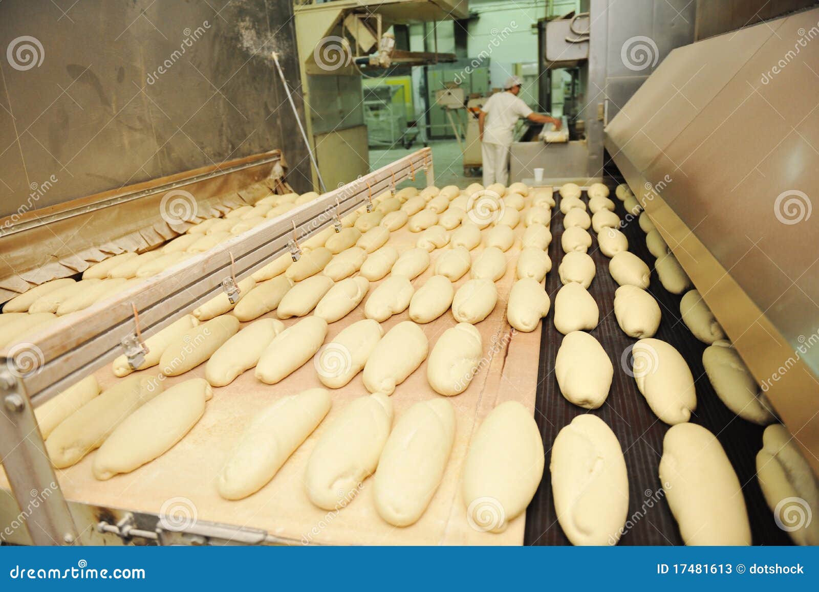 Brotfabrikproduktion stockbild. Bild von backen, braun - 17481613