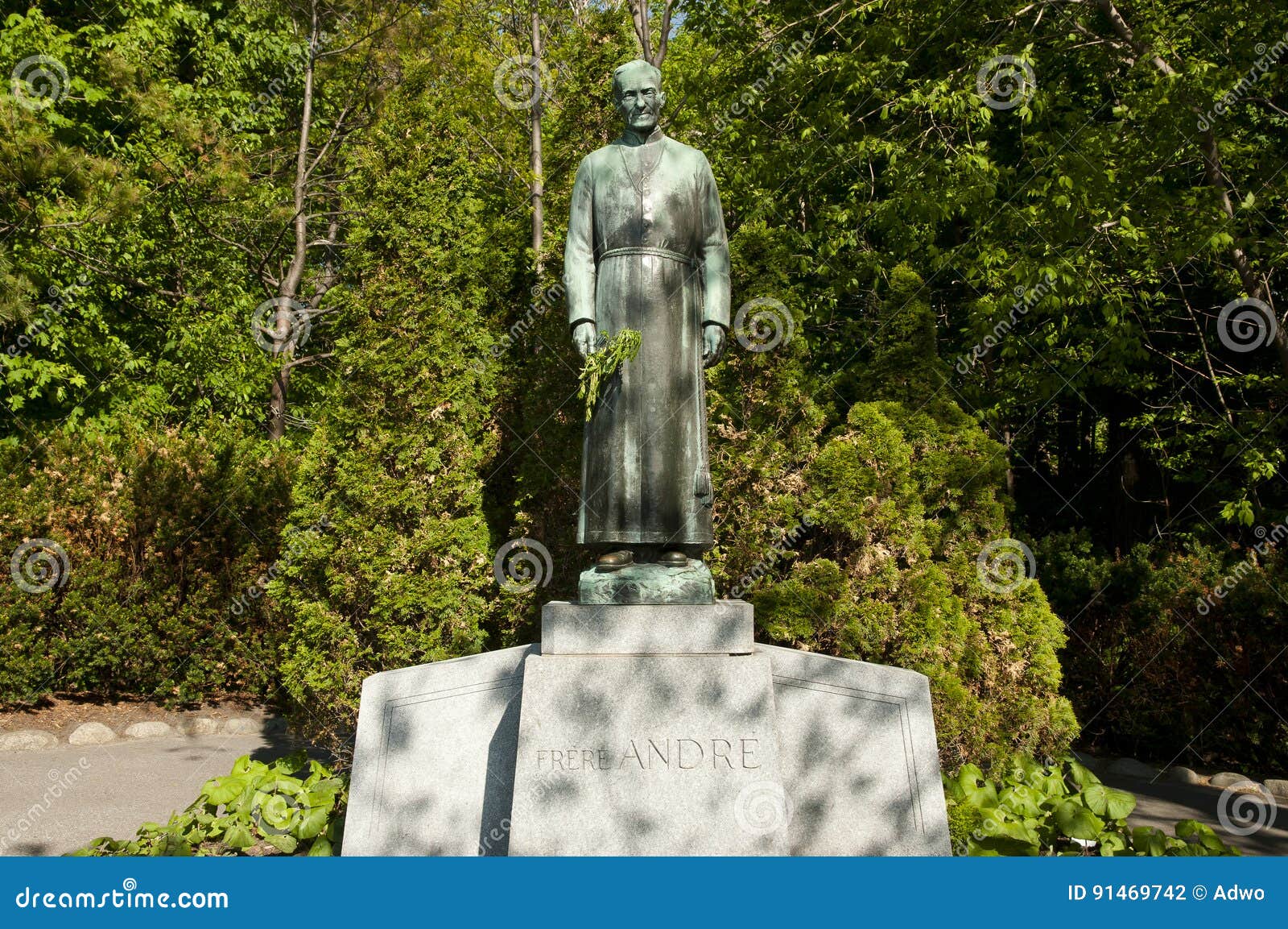 Brother Andre Statue at the Oratory - Montreal - Canada Stock Photo ...