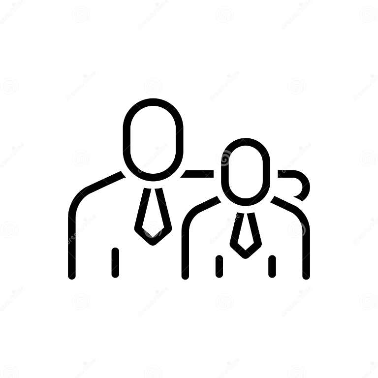 Black Line Icon for Brother, Relative and Brotherhood Stock ...