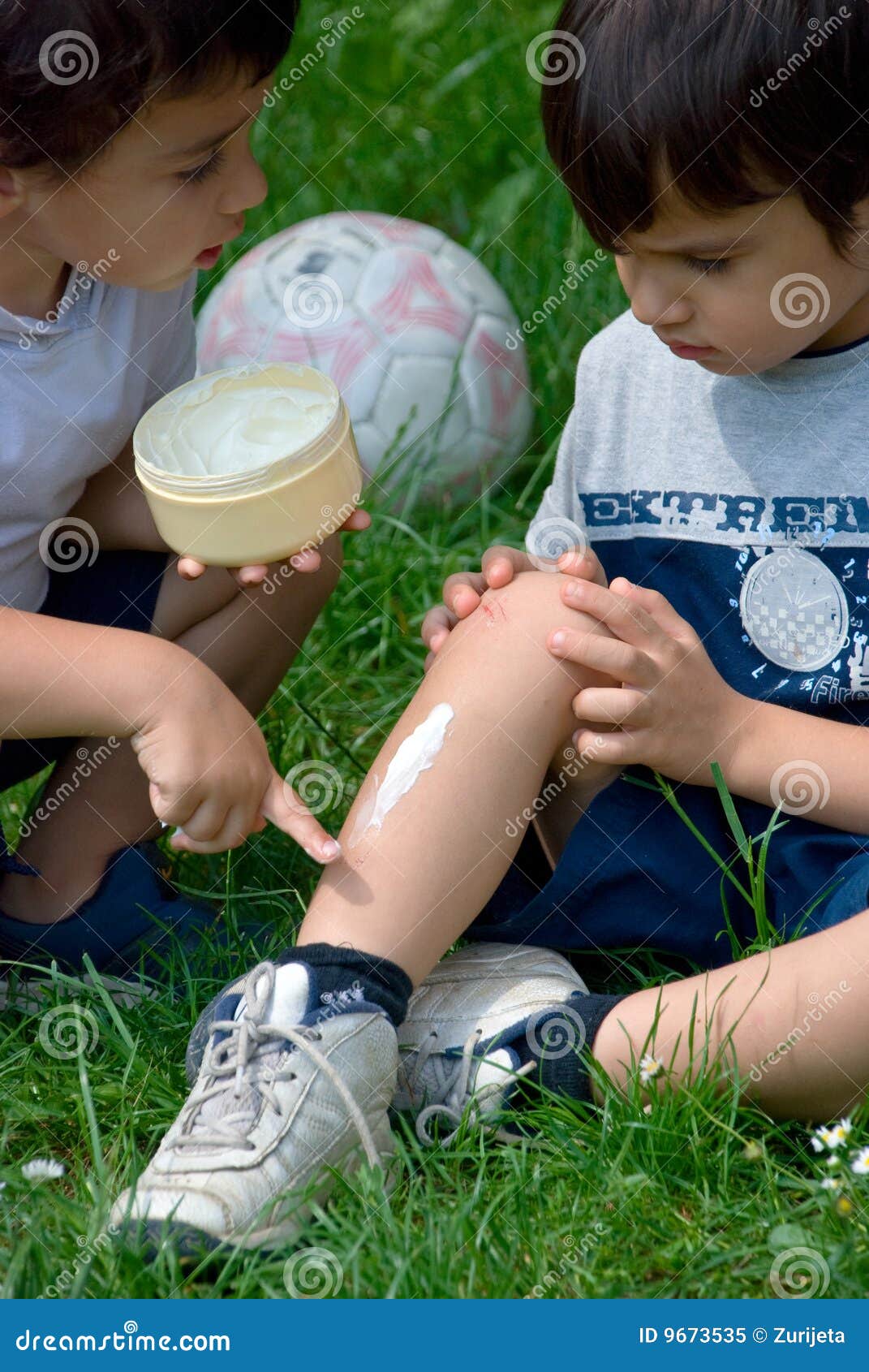 Brothers help stock image. Image of cloth, cute, beauty - 9673535