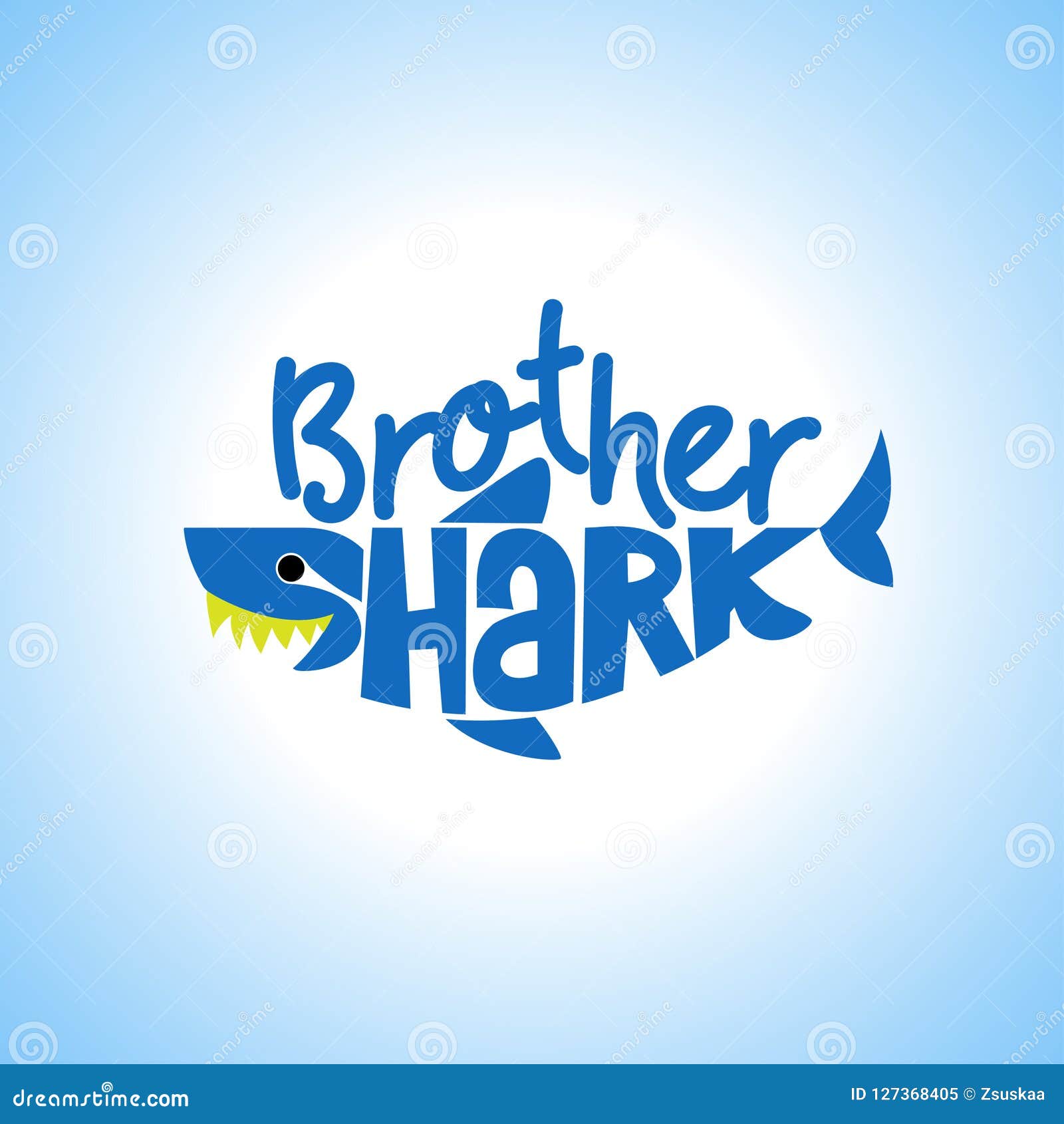 Brother Shark Doo Doo Doo ilustración del vector. Ilustración de manera ...