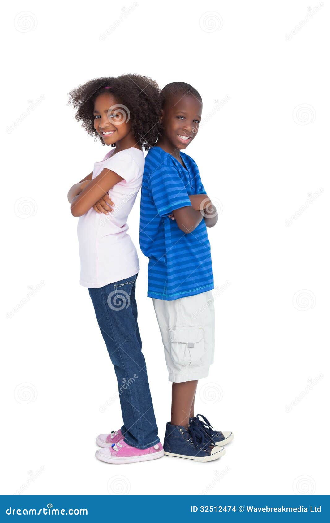 Brother and Sister Back To Back Stock Photo - Image of child, happy ...