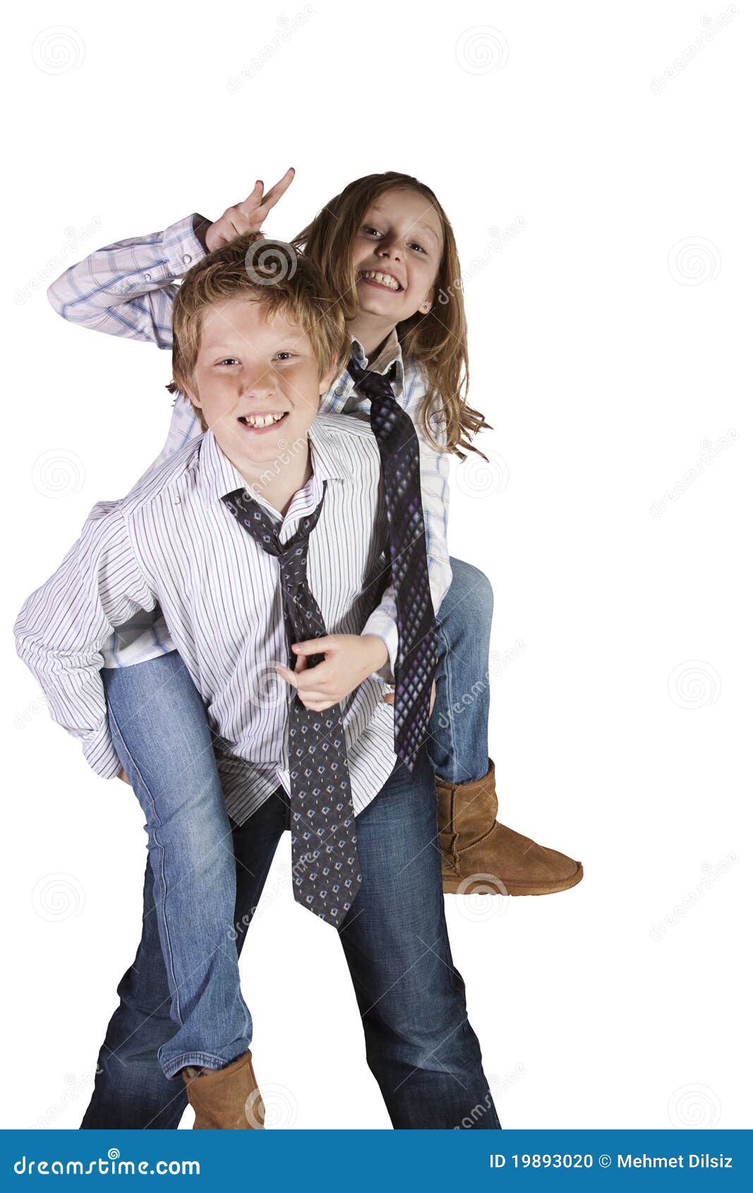 Brother and Sister Goofing Around Stock Photo - Image of playful ...