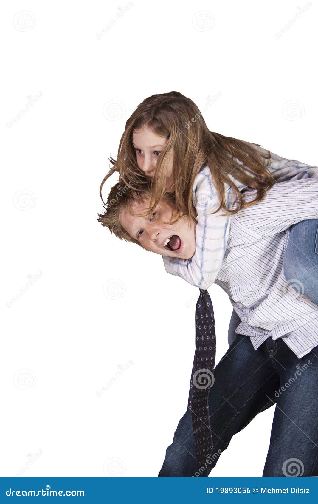 Brother and Sister Goofing Around Stock Photo - Image of caucasian ...