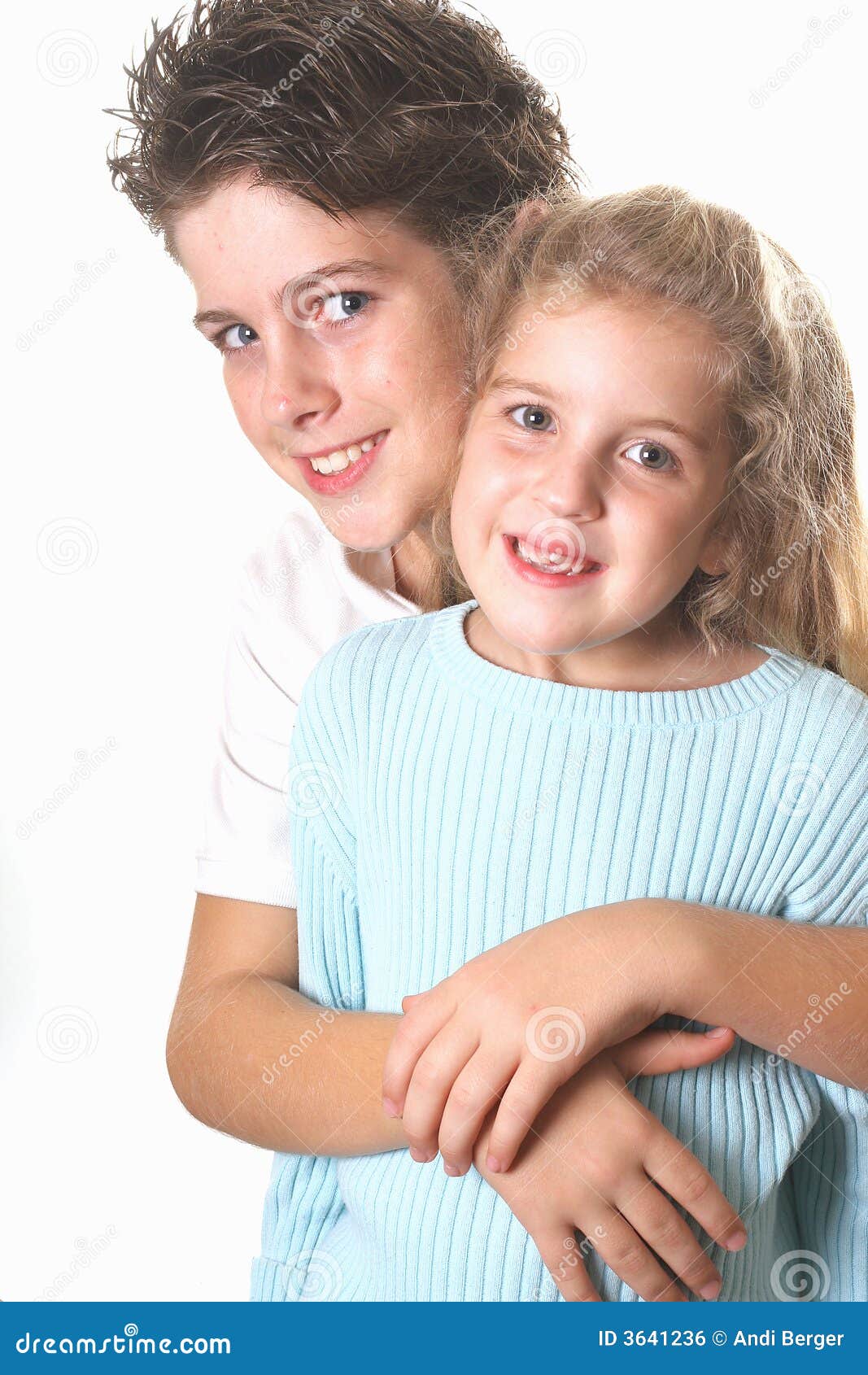 Brother & Sister Hug Vertical Stock Photo - Image of love, expressions ...