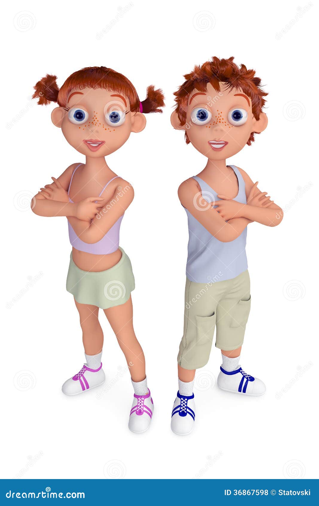 A Brother and Sister are Leaders Stock Illustration - Illustration of ...