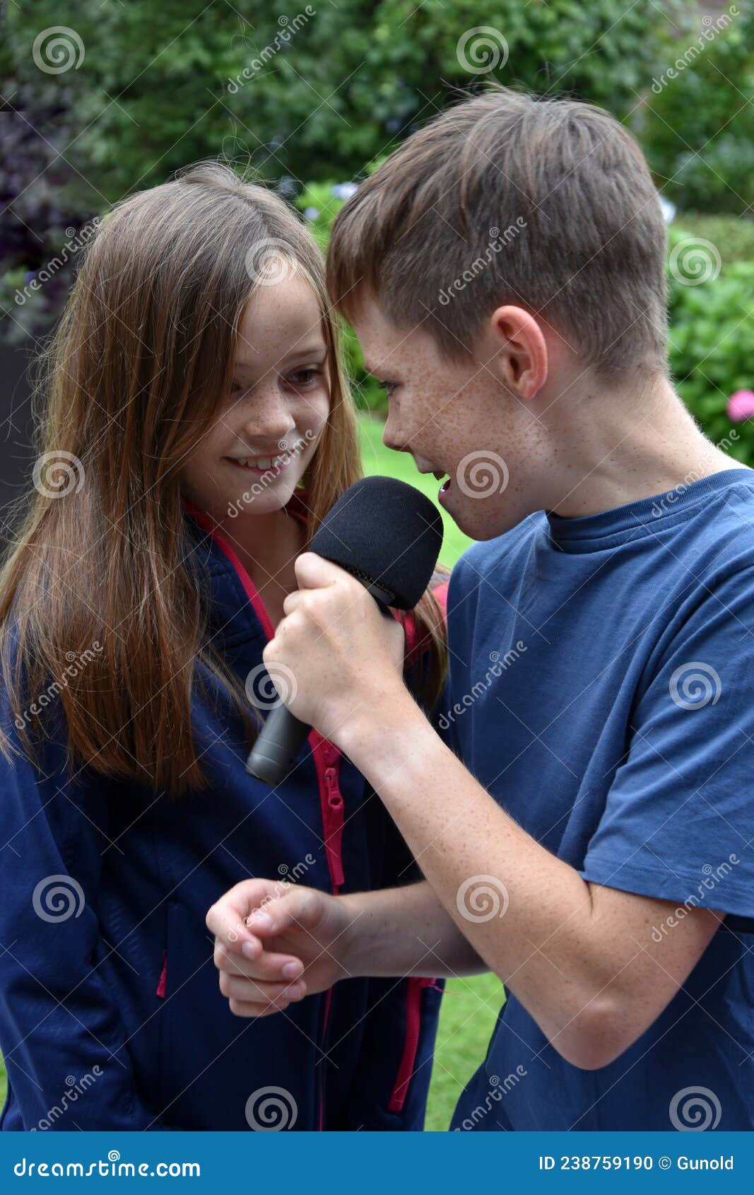 Deliver a Speech, Siblings As Entertainers Stock Photo - Image of ...