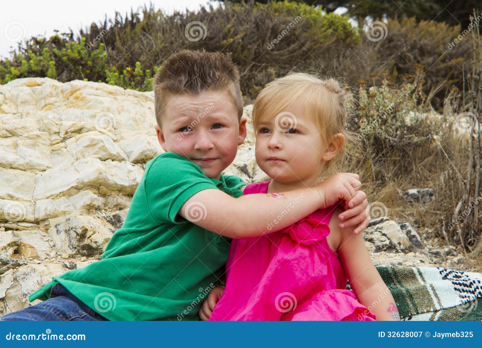 Brother and Sister stock image. Image of happy, hugging - 32628007