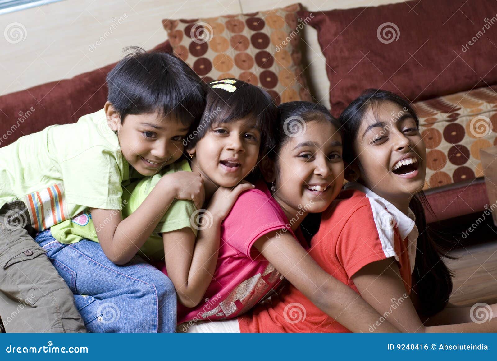 Brother and Sisters Together Stock Photo - Image of teamwork ...