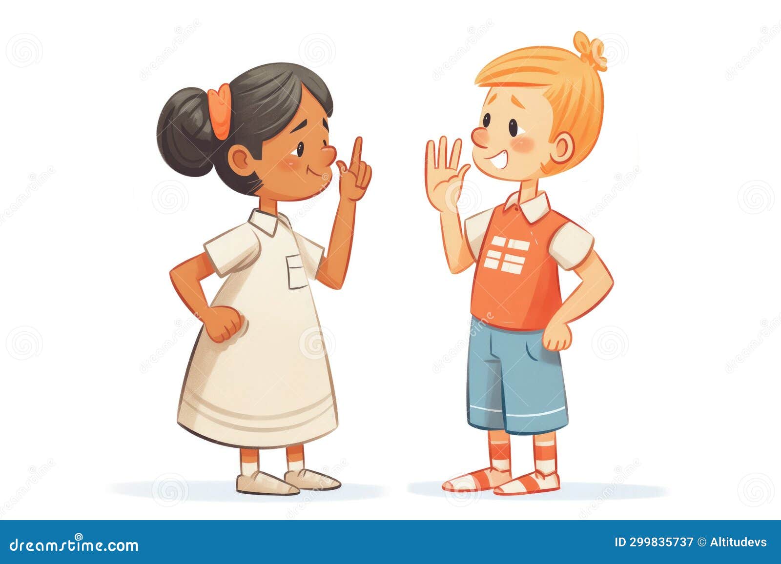 Brother Teaching Deaf Sister Sign Language Stock Image - Image of sign ...