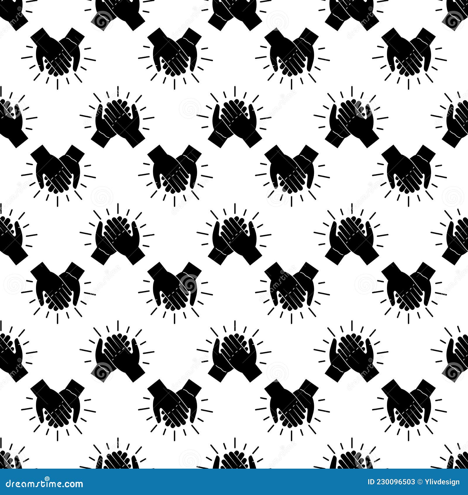 Brotherhood Handshake Pattern Seamless Vector Stock Vector ...