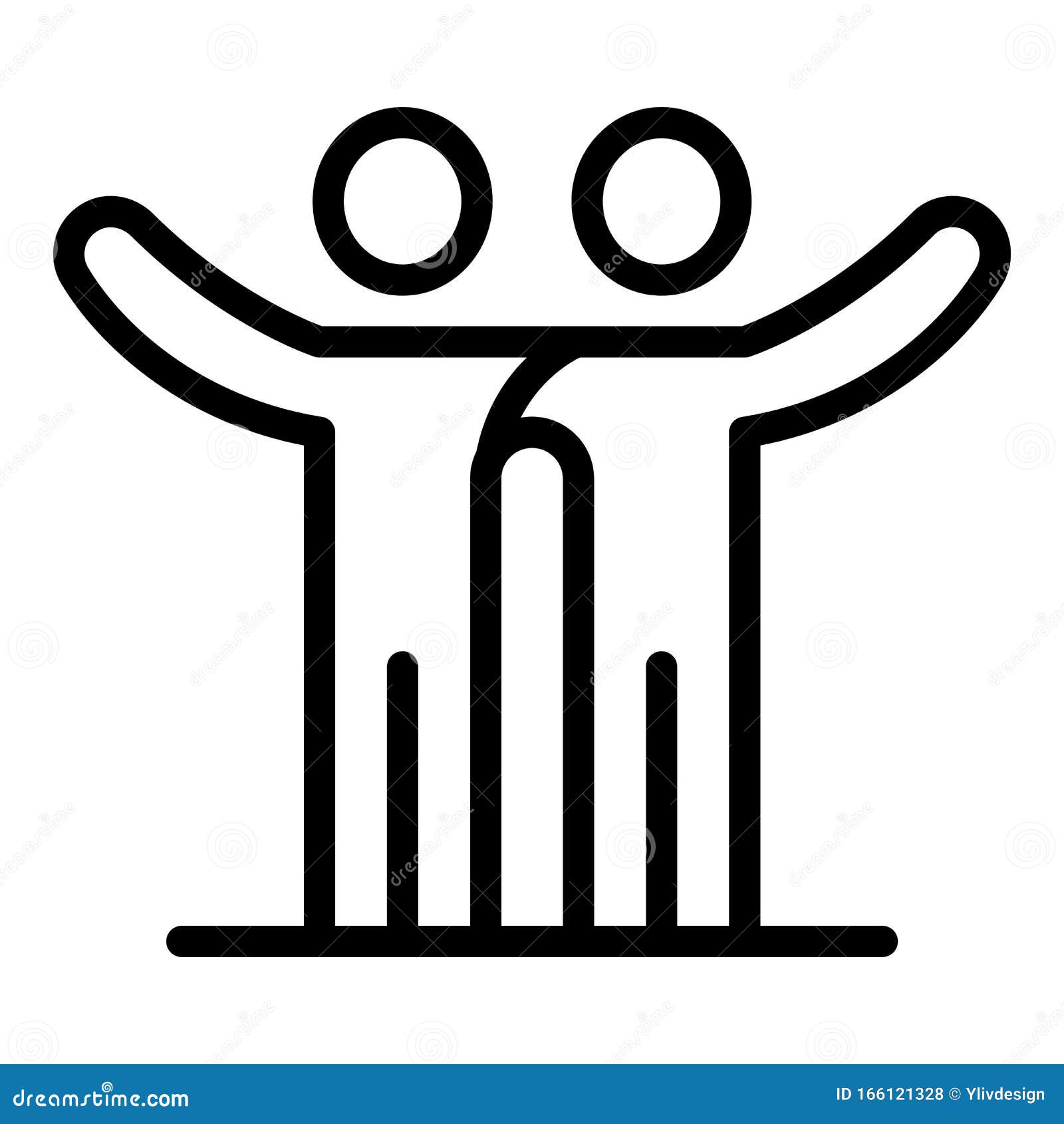 Brotherhood Icon, Outline Style Stock Vector - Illustration of icon ...