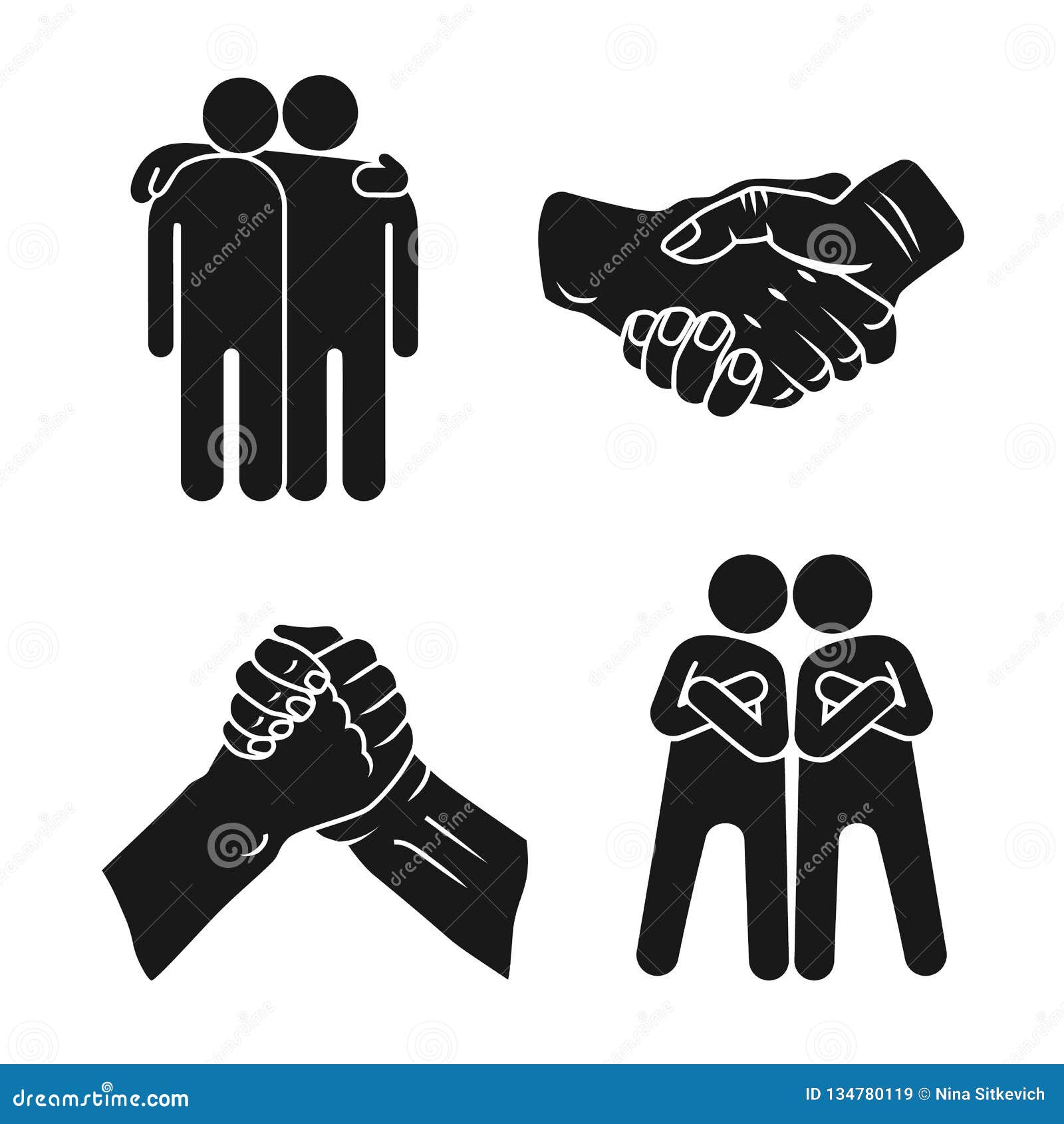 Brotherhood Icon Set, Simple Style Stock Vector - Illustration of ... Brotherhood Icon Set, Simple Style Stock Vector - Illustration of ...