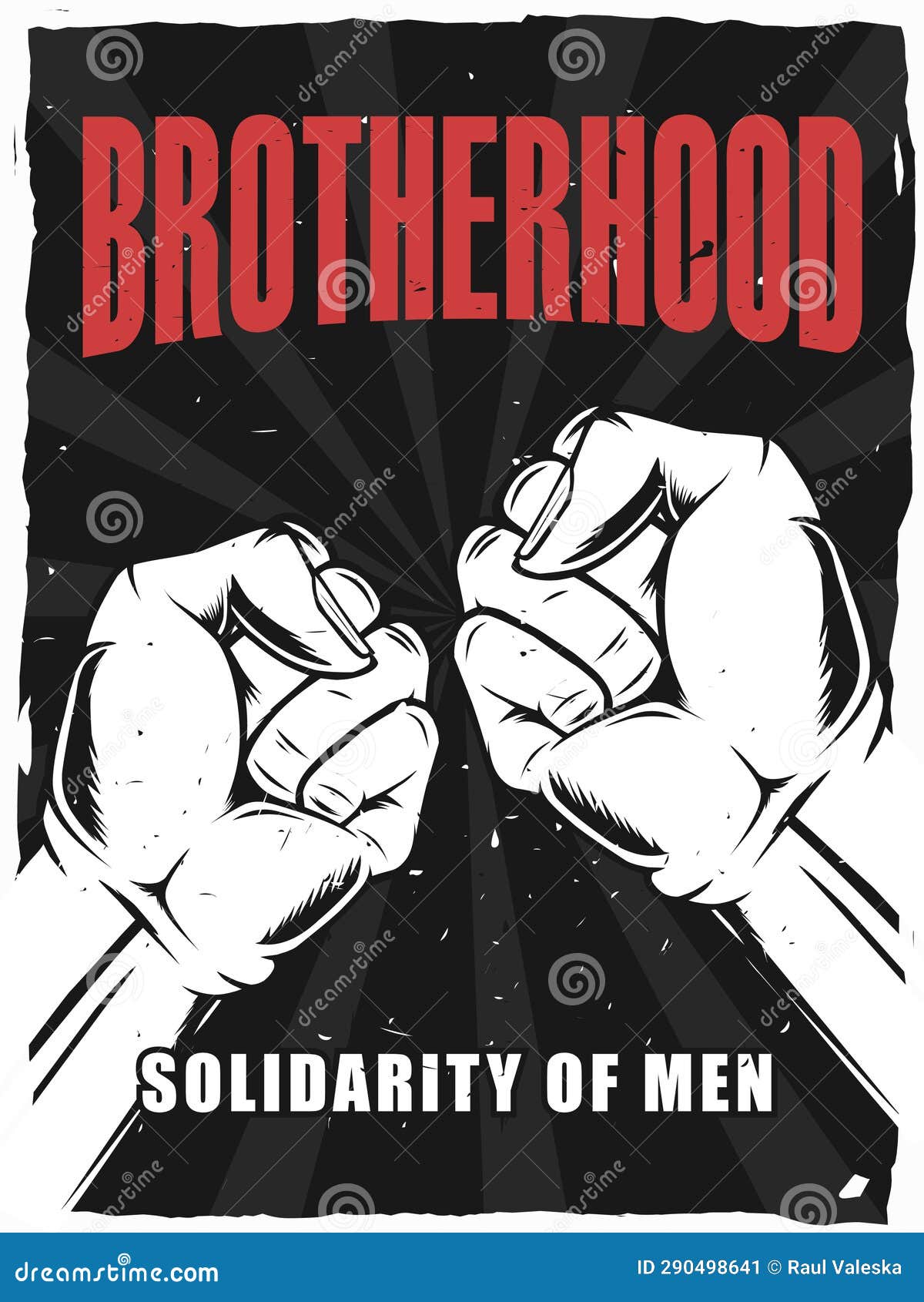 Brotherhood poster stock illustration. Illustration of concept - 290498641