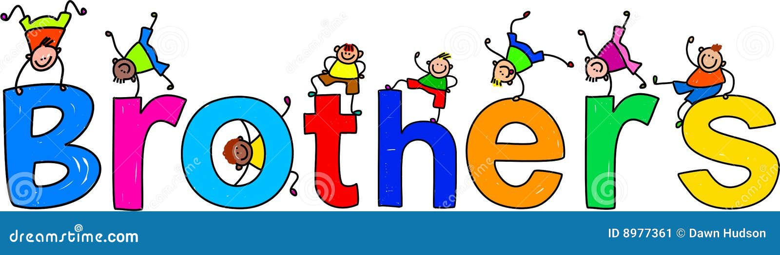 Brothers stock illustration. Illustration of kindergarten - 8977361