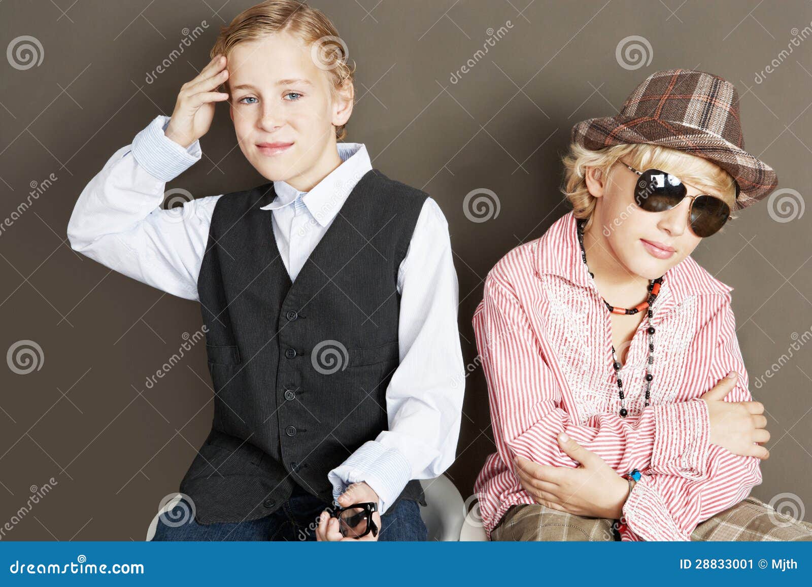 Brothers on Brown Background Stock Image - Image of conceptual ...