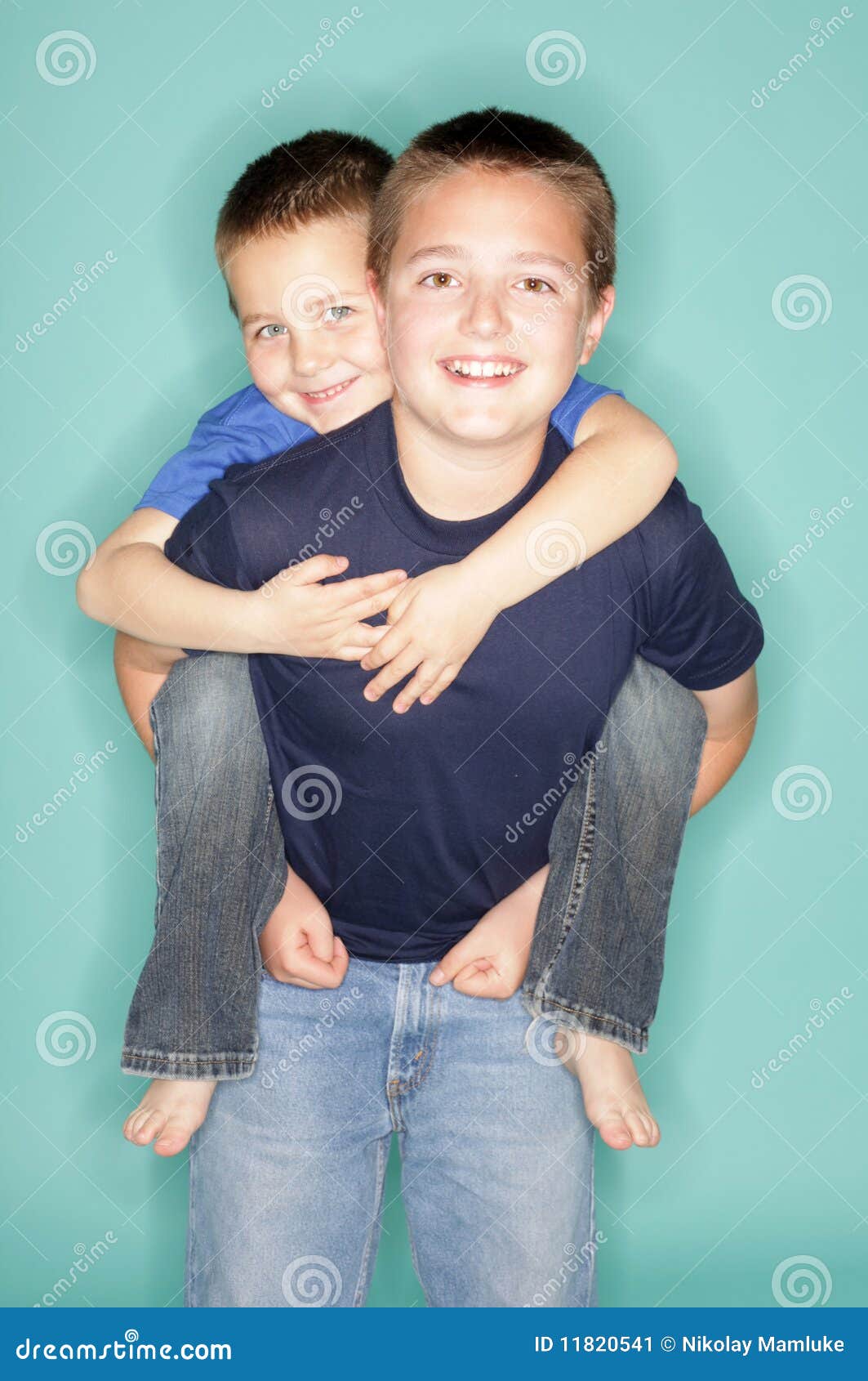 Younger Brother Looks At His Big Brother Stock Photo Big Brother ...